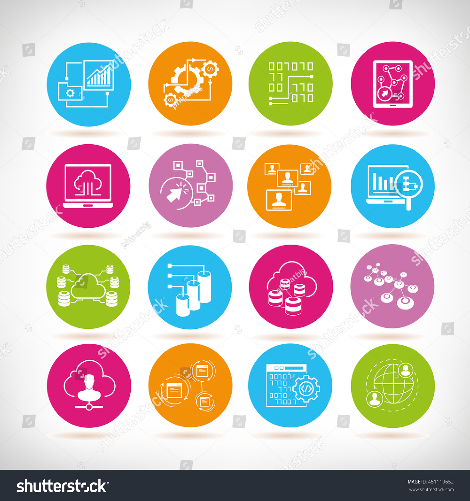 Data Analytics Icons Big Data Concept Stock Vector (Royalty Free) 451119652