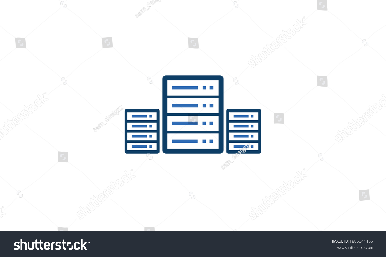 Data Center Abstract Monogram Icon Logo Stock Vector (Royalty Free ...