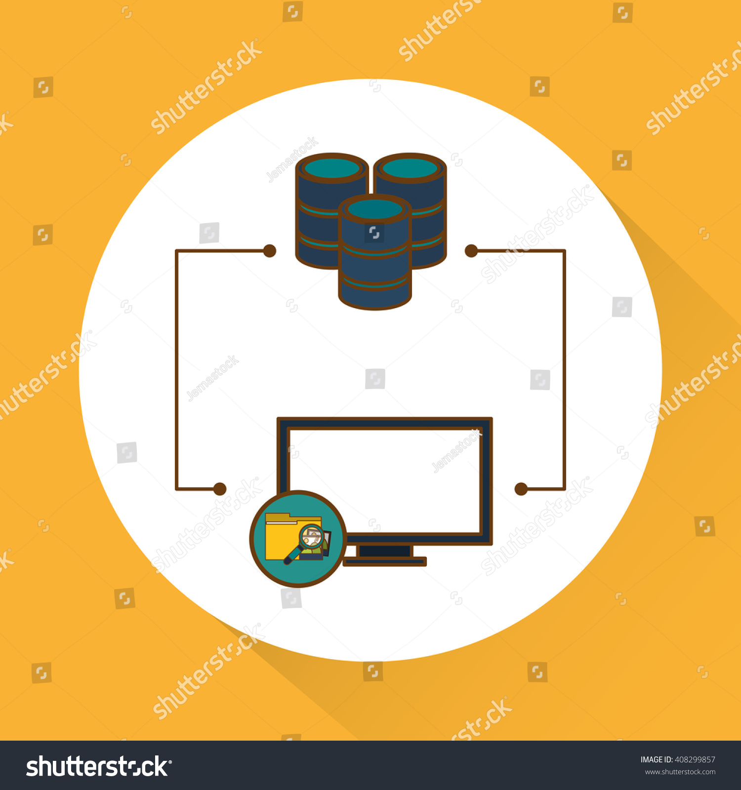 Data Center Computer Design Vector Illustration Stock Vector (Royalty ...