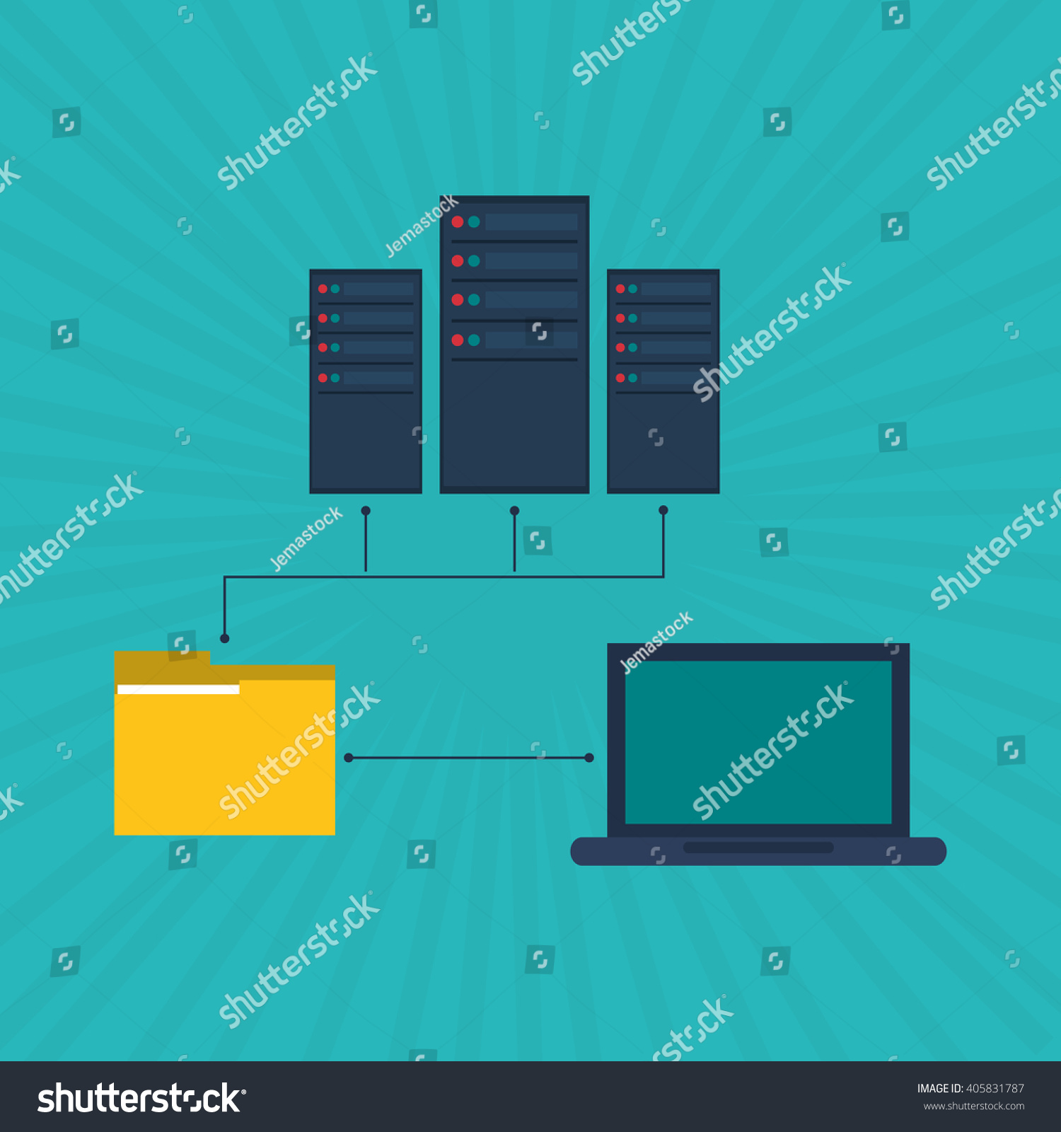 Data Center File Design Vector Illustration Stock Vector (Royalty Free ...
