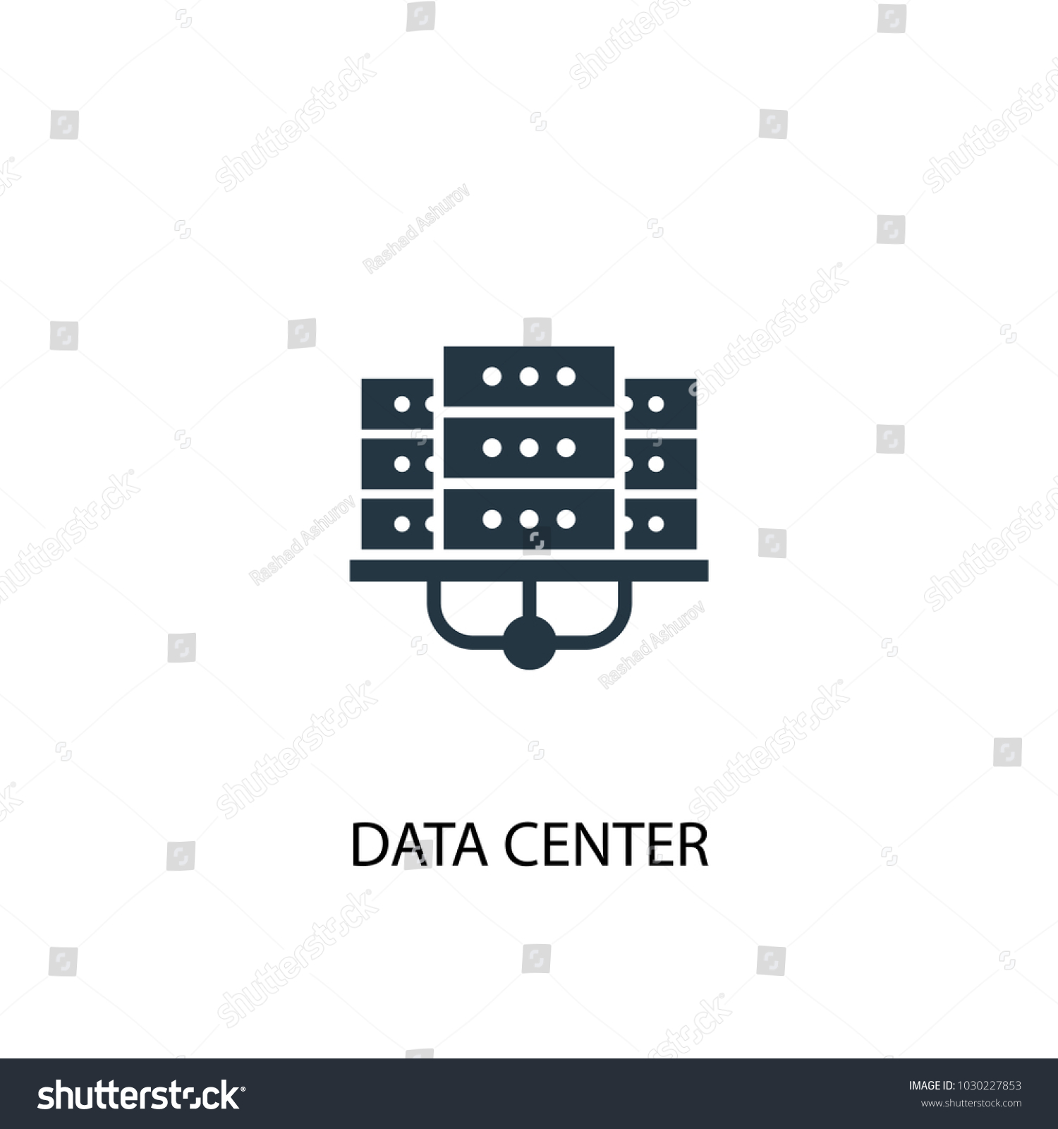 Data Center Icon Simple Element Illustration Stock Vector (Royalty Free ...