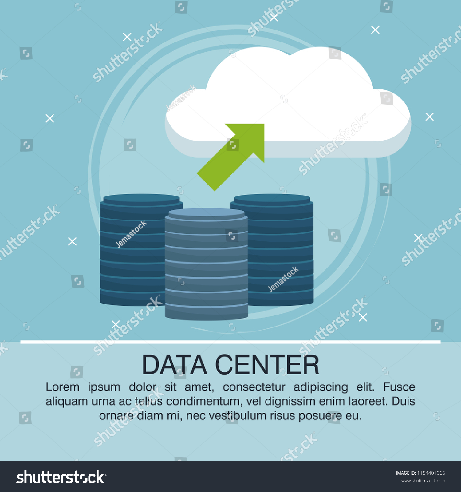 Data Center Poster Informaton Stock Vector (Royalty Free) 1154401066