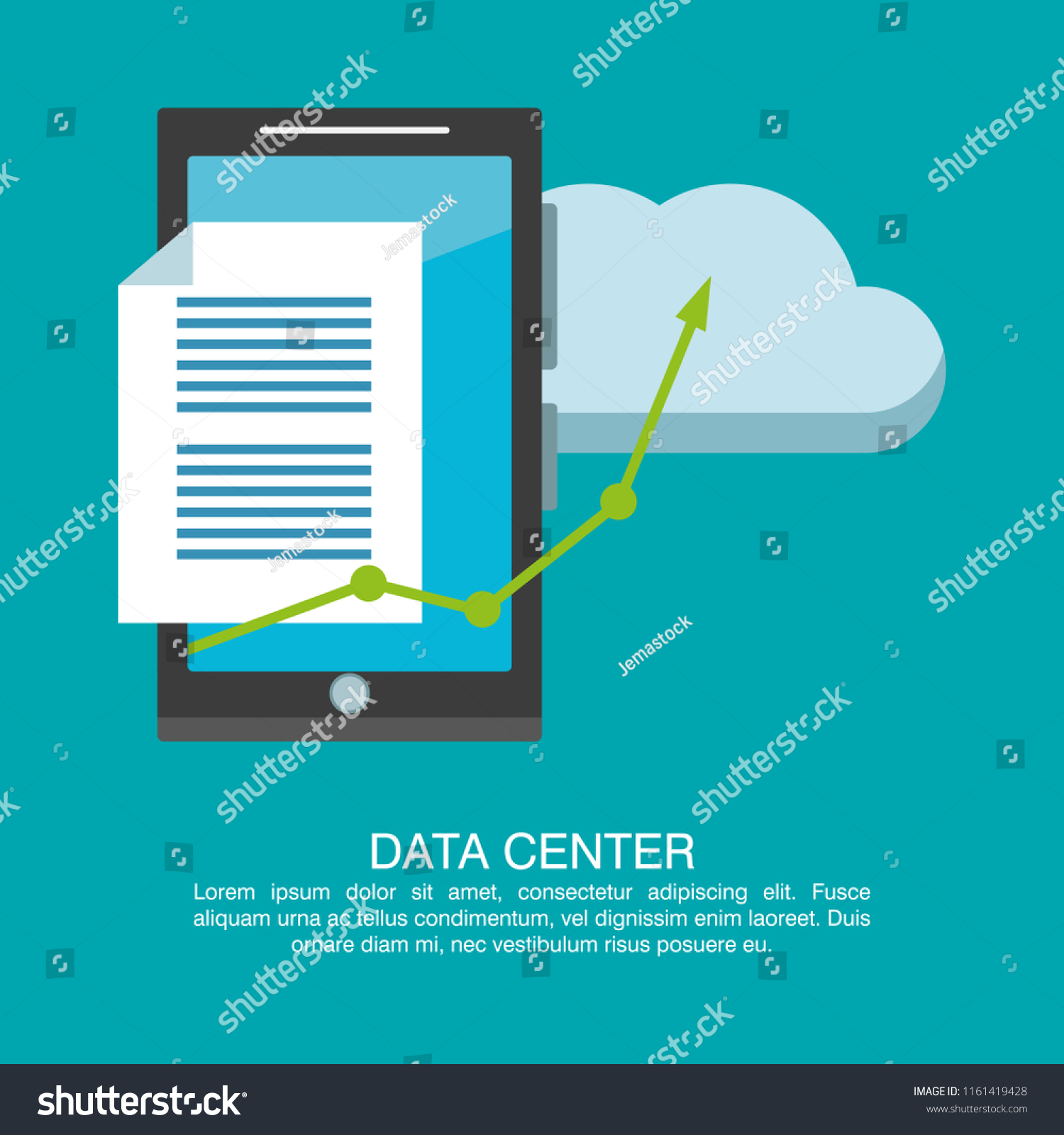 Data Center Poster Informaton Stock Vector (Royalty Free) 1161419428