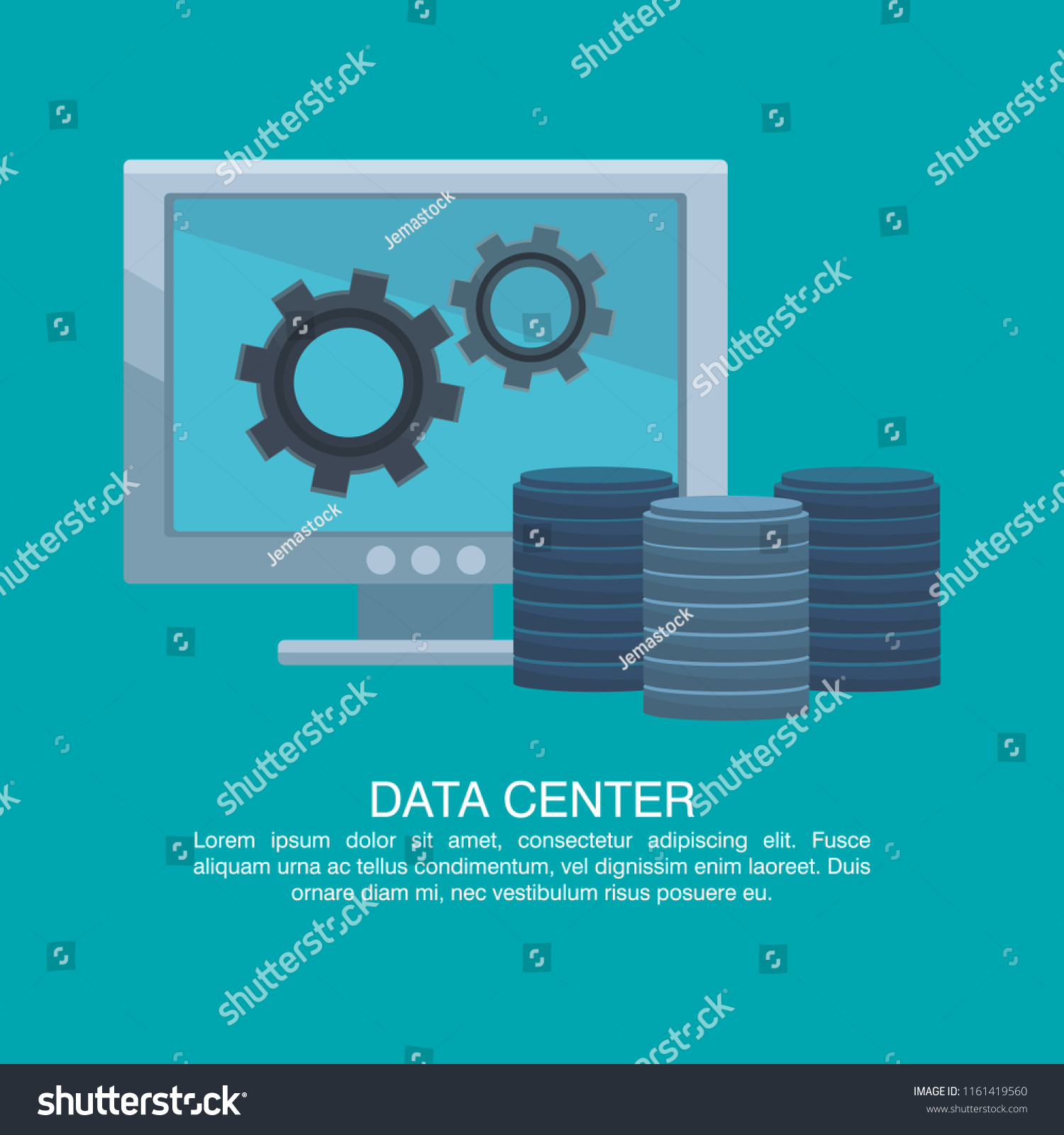 Data Center Poster Informaton Stock Vector (Royalty Free) 1161419560 ...