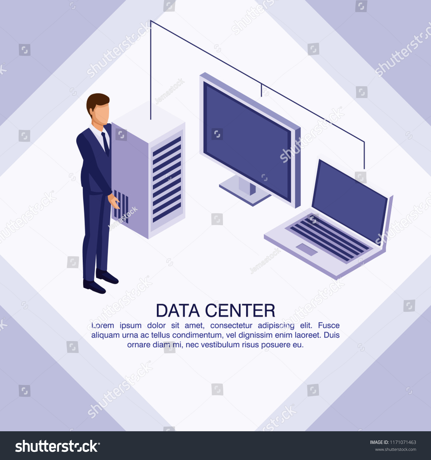 Data Center Poster Informaton Stock Vector (Royalty Free) 1171071463 ...