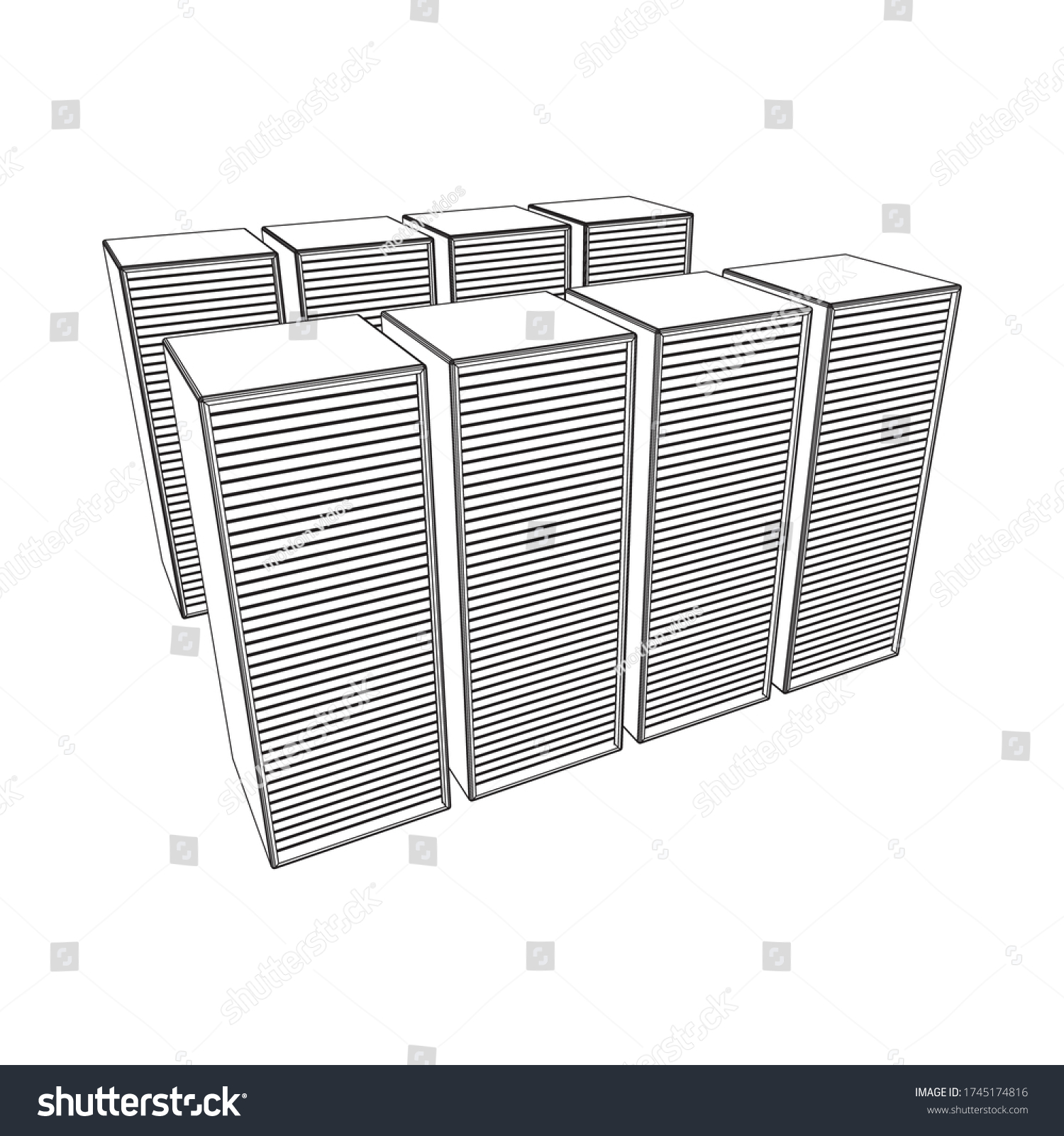 Data Center Storage Room Object Hardware Stock Vector (Royalty Free ...