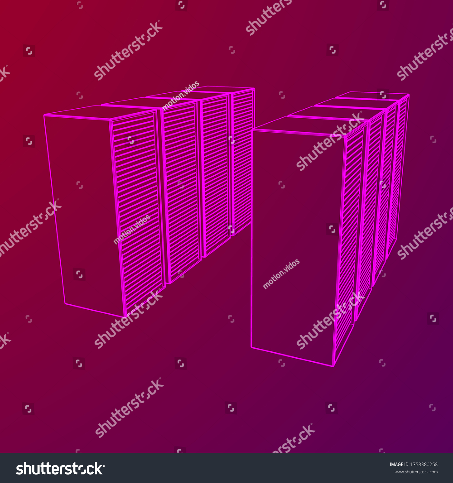 Data Center Storage Room Object Hardware Stock Vector (Royalty Free ...