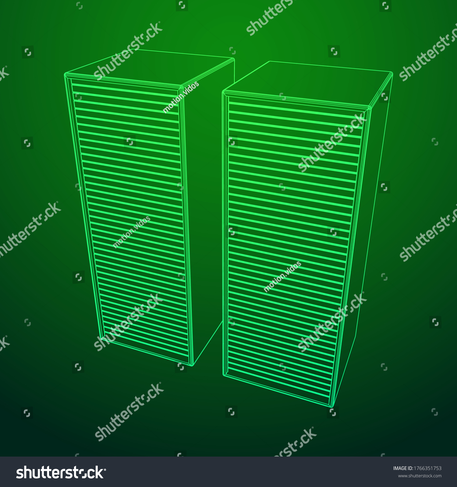 Data Center Storage Room Object Hardware Stock Vector (Royalty Free ...