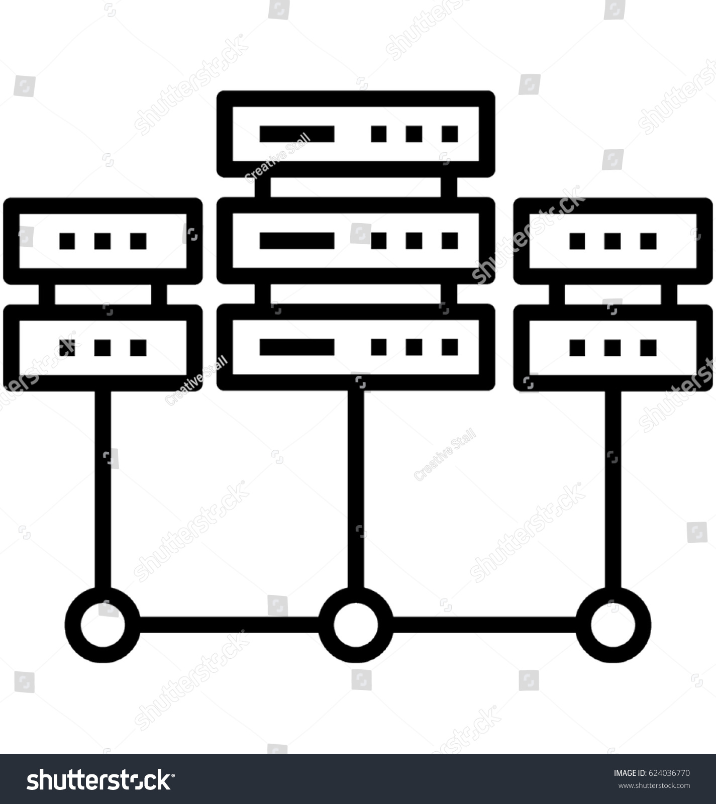 Data Center Vector Icon Stock Vector (Royalty Free) 624036770 ...