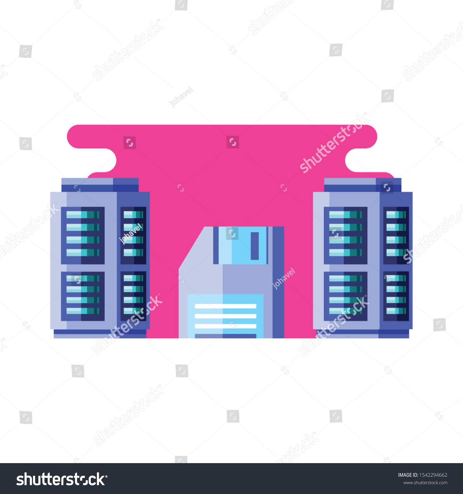 Data Center Floppies Disk Vector Illustration Stock Vector (Royalty ...