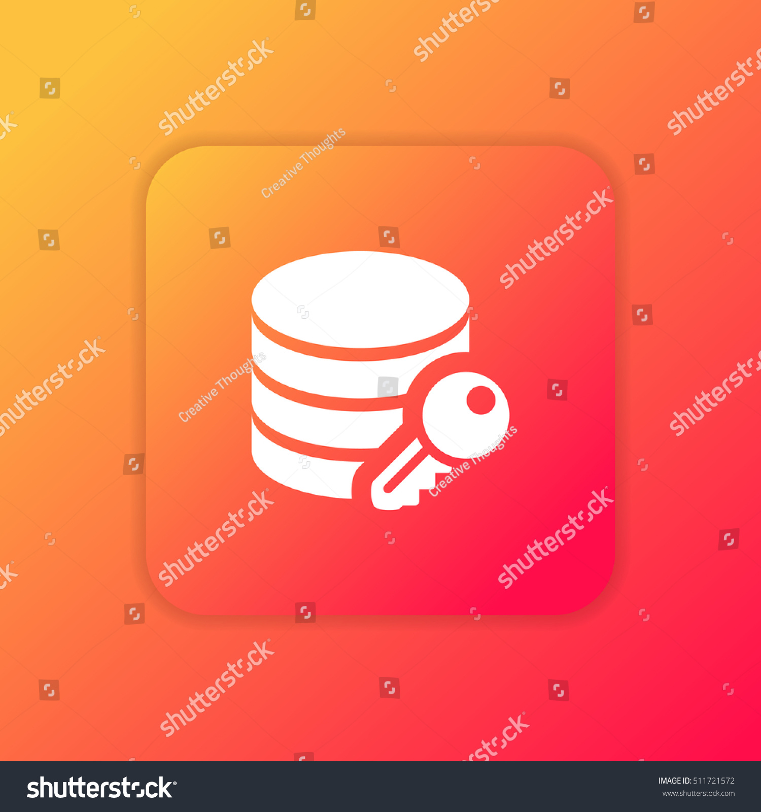 Data Encryption Orange Bright App Uiux Stock Vector (Royalty Free ...