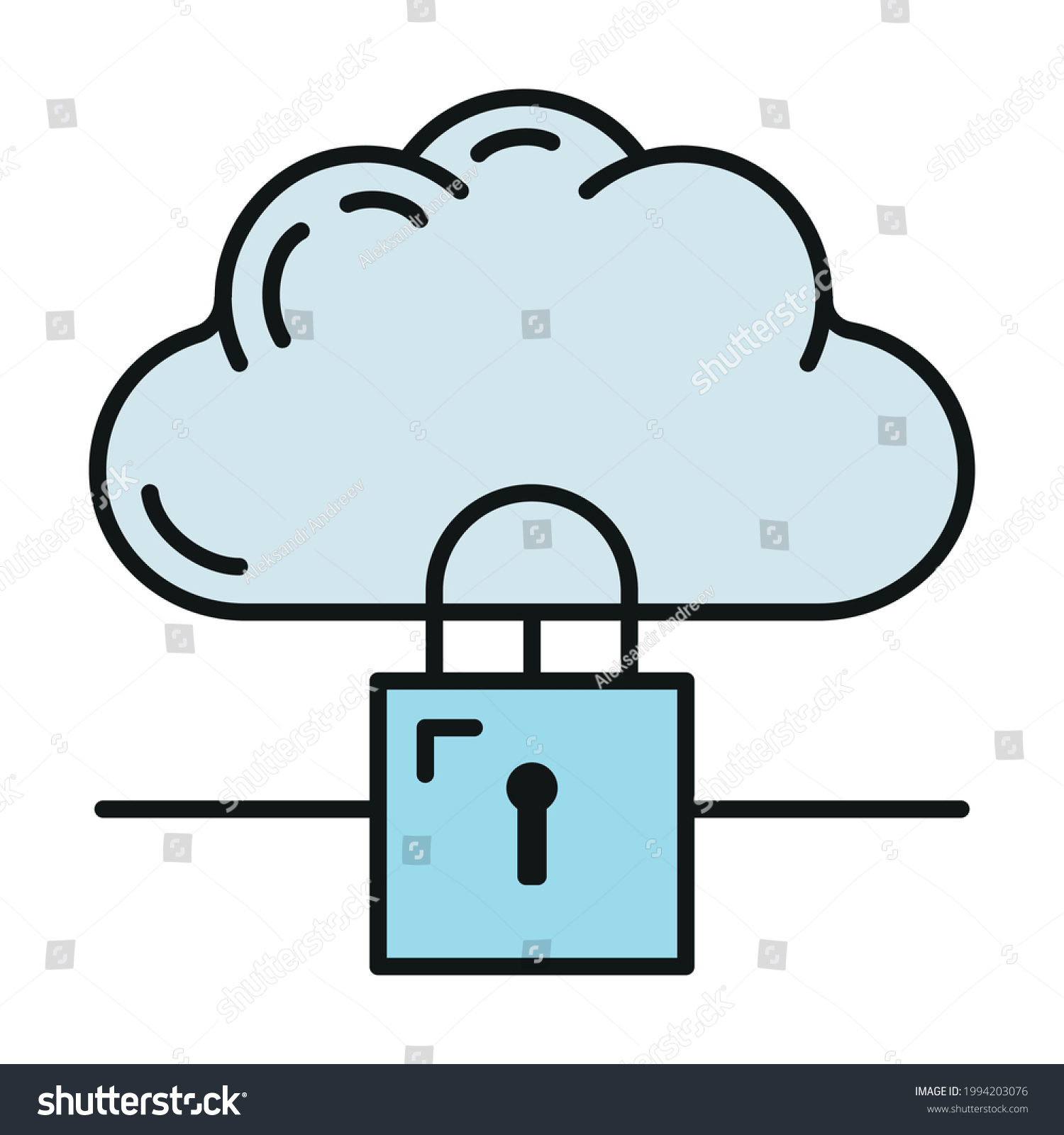Data Exchange Cloud Icon Protect Remote Stock Vector (Royalty Free ...