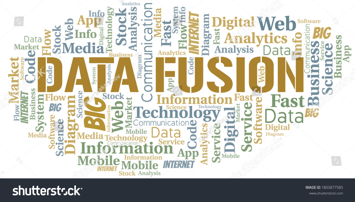 Data Fusion Vector Word Cloud Made Stock Vector (Royalty Free ...