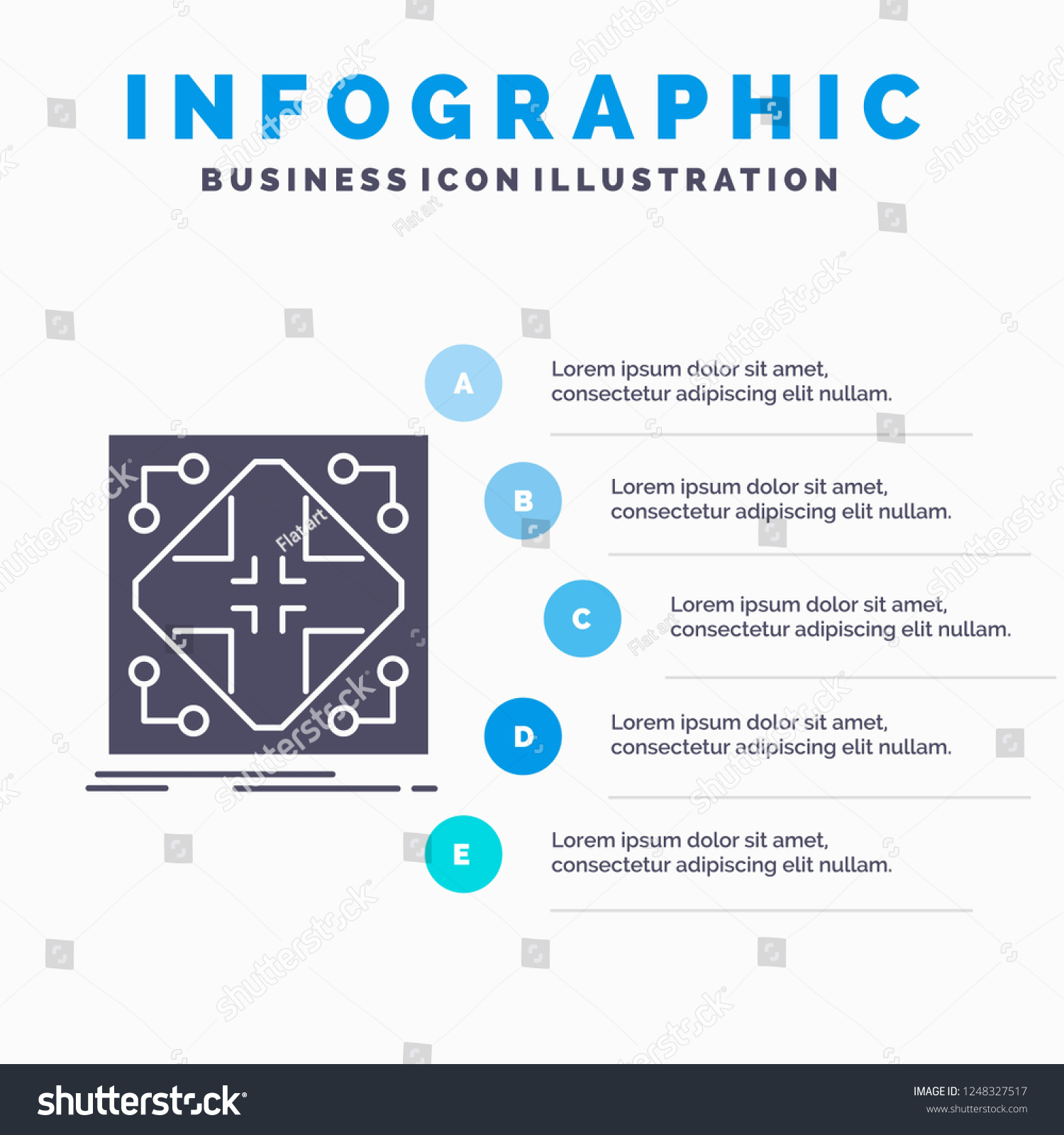 Data Infrastructure Network Matrix Grid Infographics 库存矢量图（免版税 ...