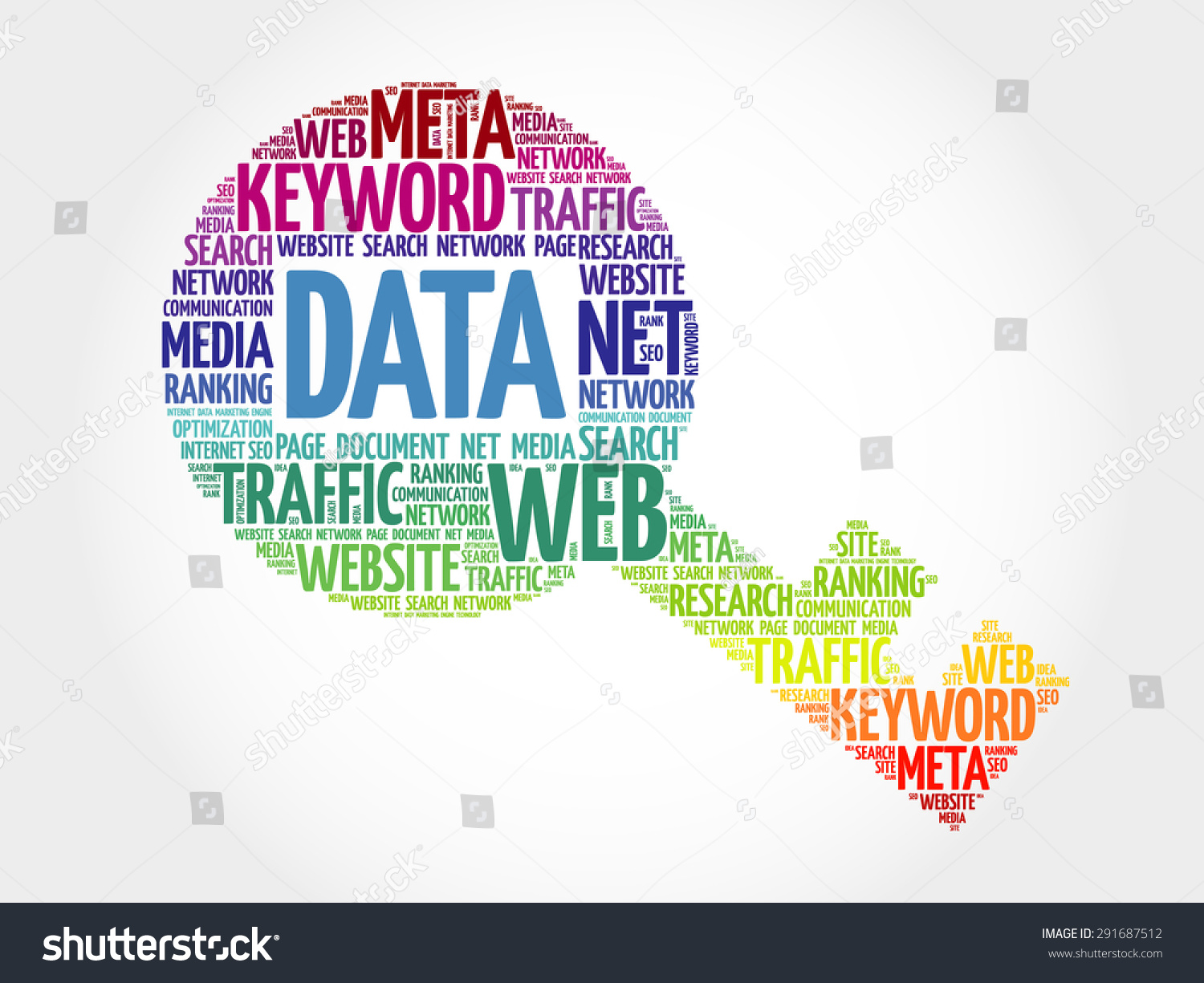 Data Key Word Cloud Business Concept Stock Vector (Royalty Free ...