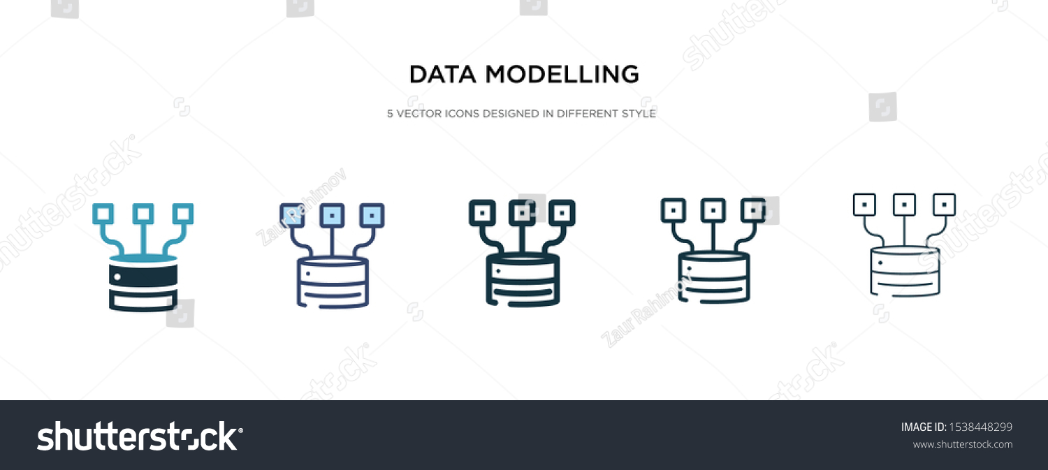 Data Modelling Icon Different Style Vector 库存矢量图（免版税）1538448299 ...