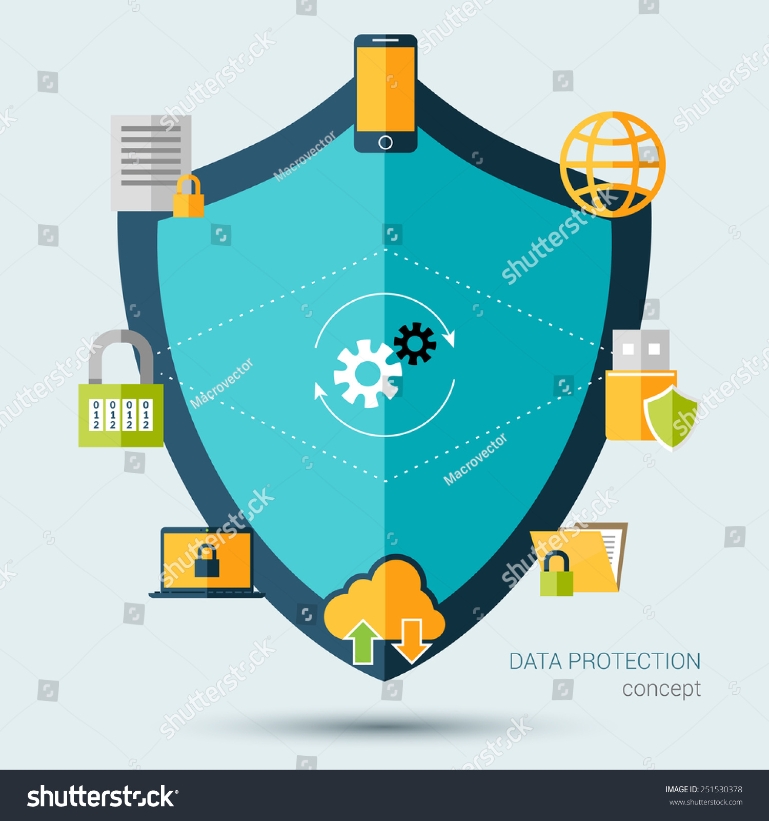 Data Protection Concept Shield Information Security Stock Vector ... Data Protection Concept Shield Information Security Stock Vector ...