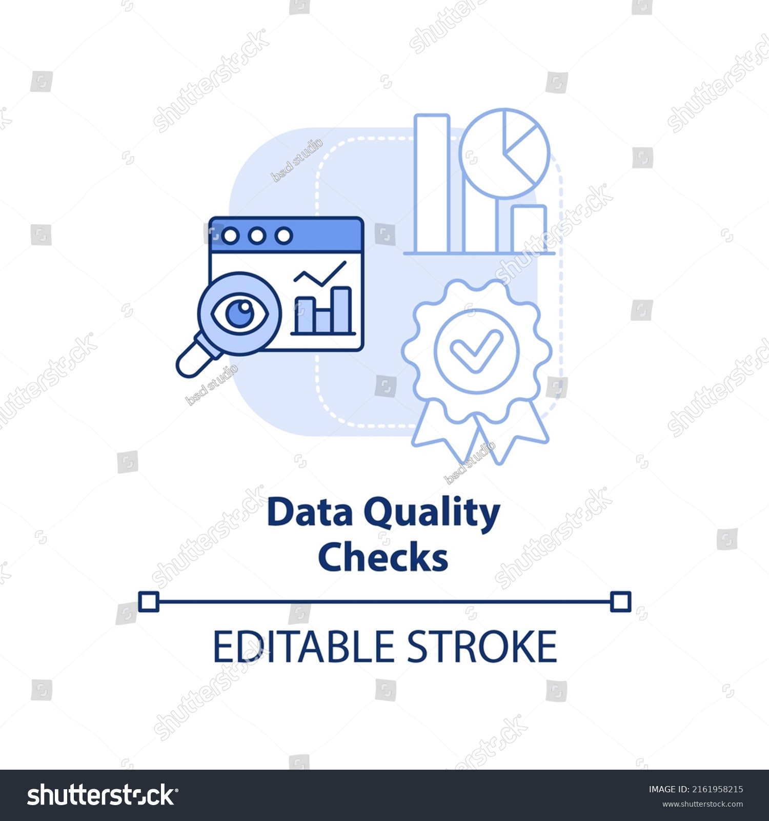 Data Quality Checks Light Blue Concept Stock Vector (Royalty Free ...