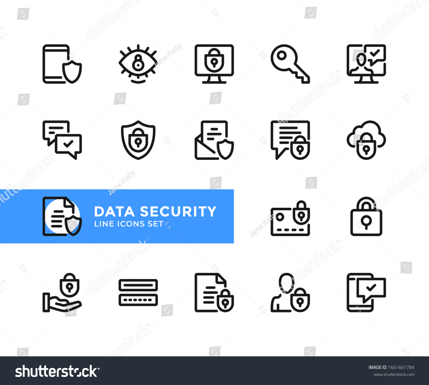 Data Security Vector Line Icons Simple Stock Vector (Royalty Free ... Data Security Vector Line Icons Simple Stock Vector (Royalty Free ...