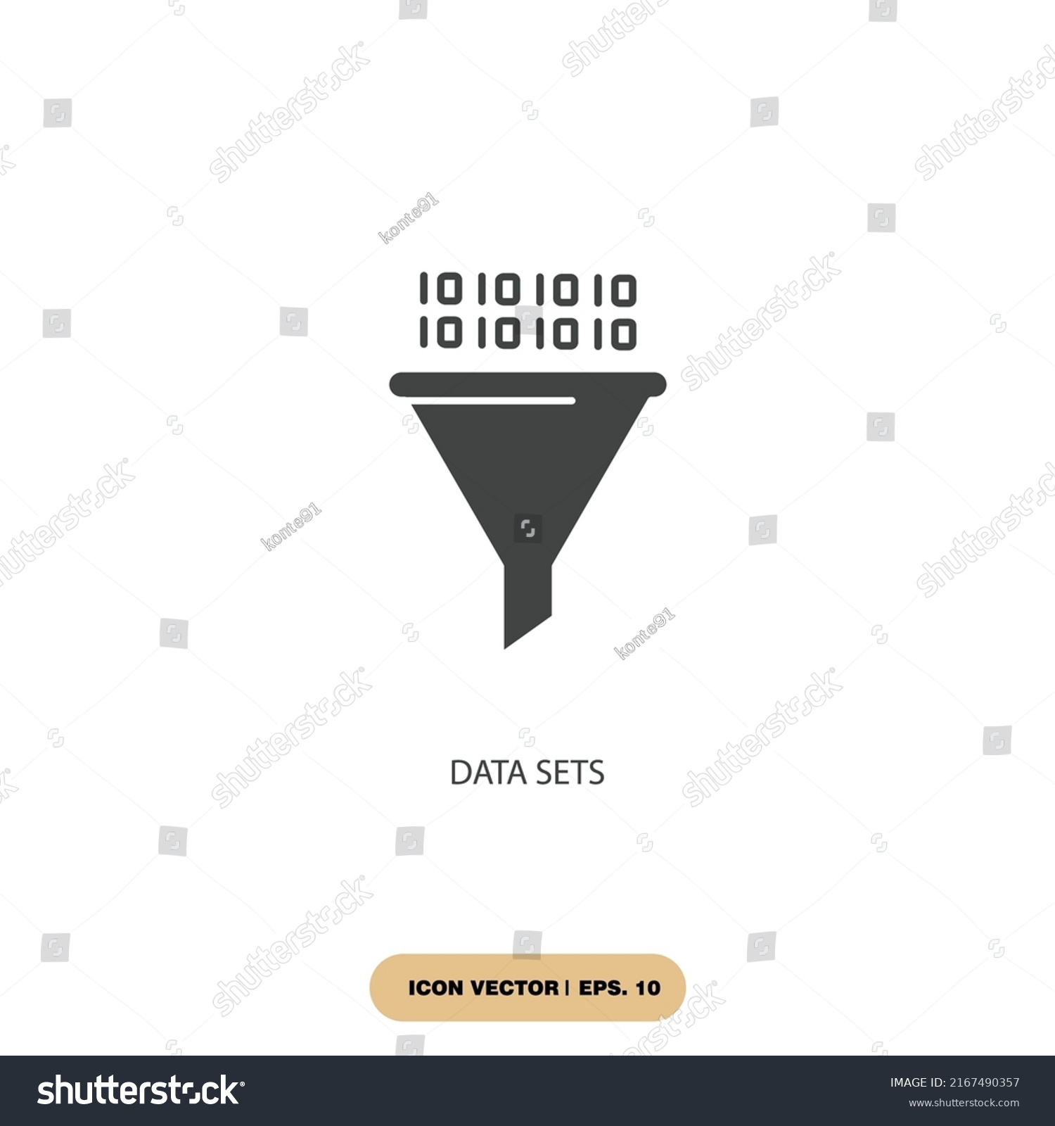 Data Sets Icons Symbol Vector Elements Stock Vector (Royalty Free ...