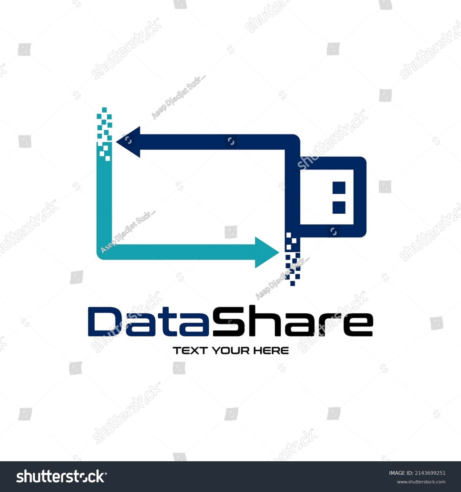 Data Share Vector Logo Template This Stock Vector (Royalty Free ...