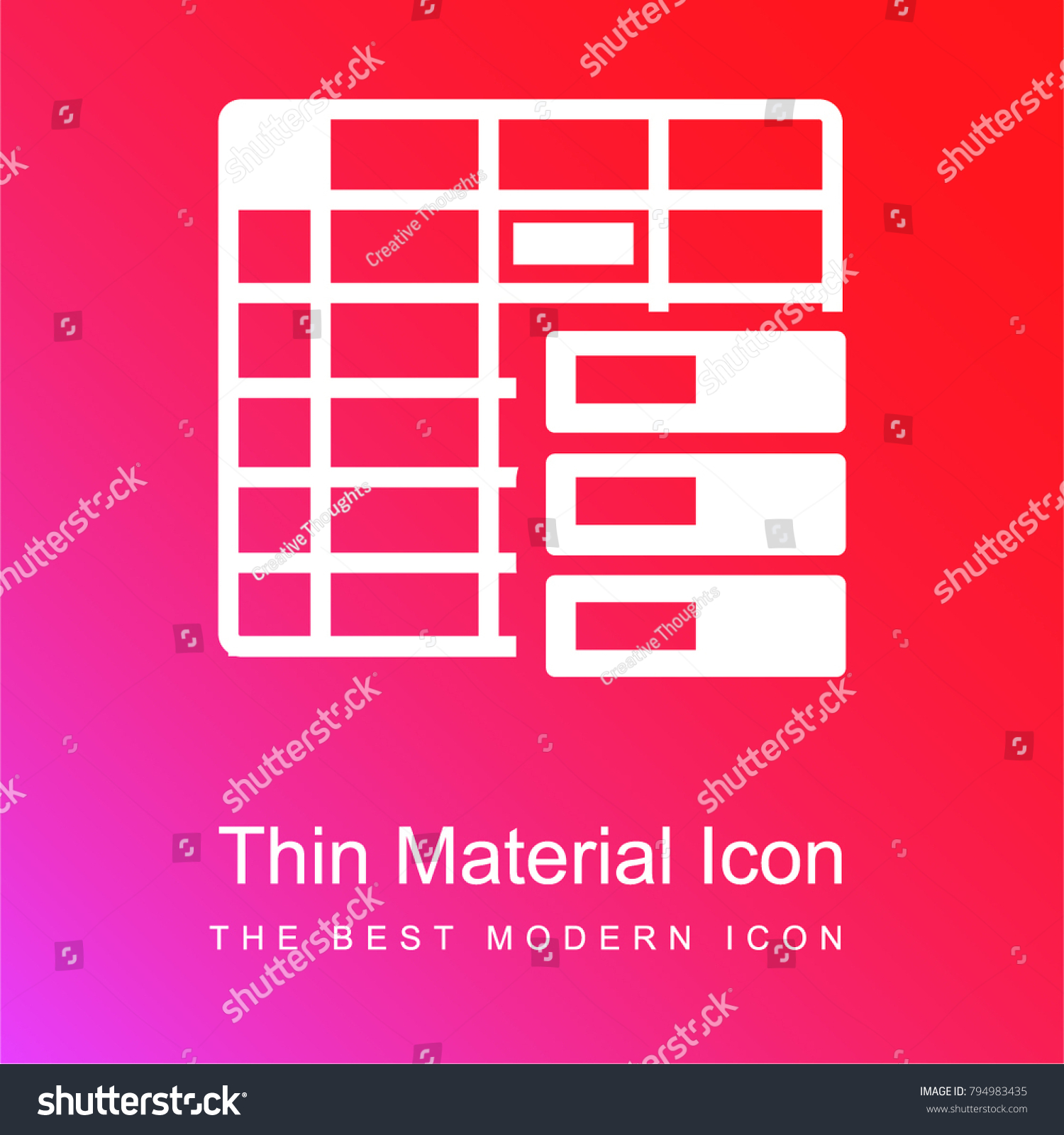 Data Spreadsheet Red Pink Gradient Material Stock Vector (Royalty Free ...
