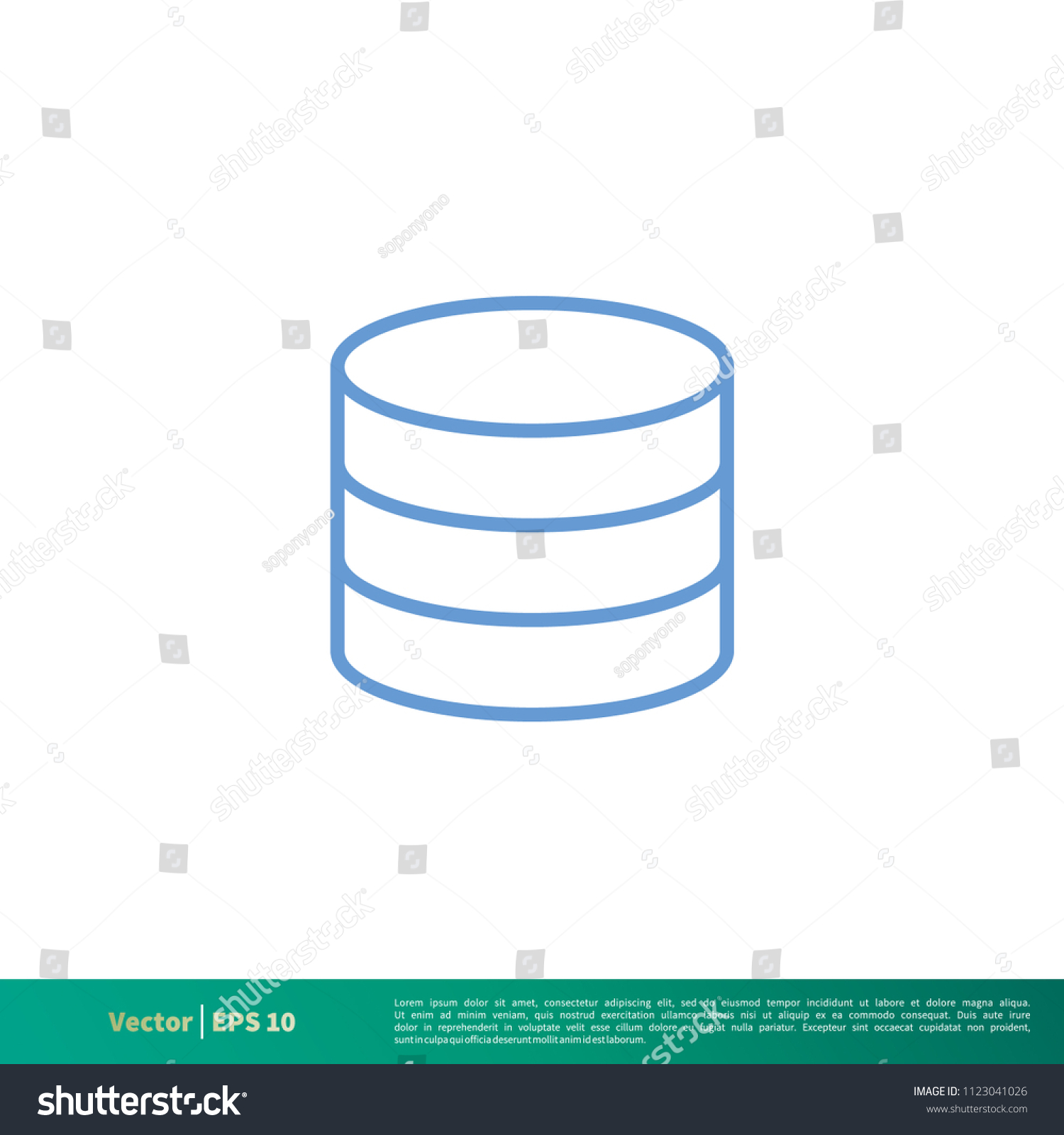 Data Storage Essential Icon Vector Logo: vector de stock (libre de ...