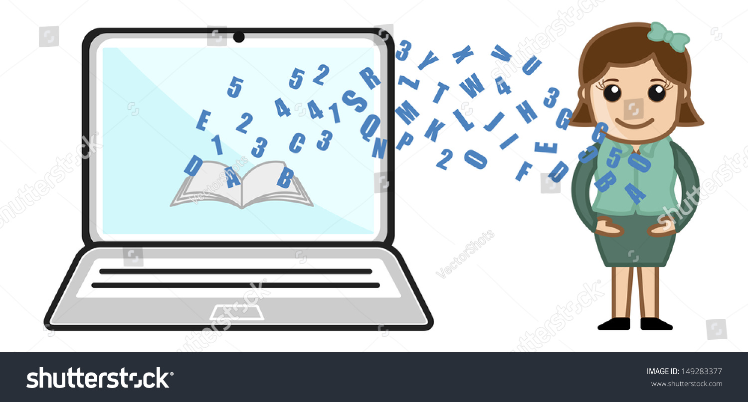 Data Transfer Knowledge Concept Business Cartoons Stock Vector (Royalty ...
