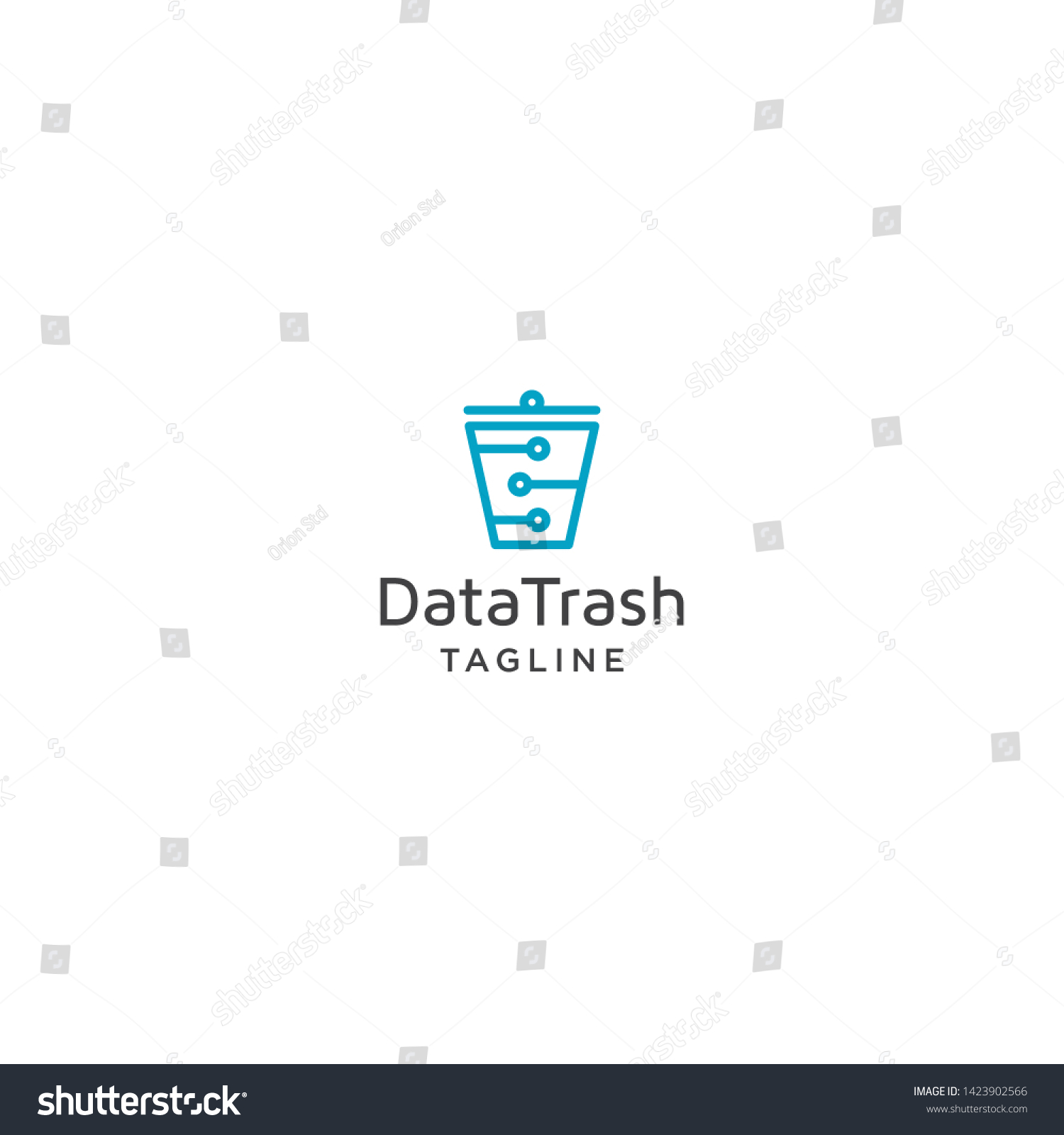 Data Trash Tech Media Logo Icon Stock Vector (Royalty Free) 1423902566 ...