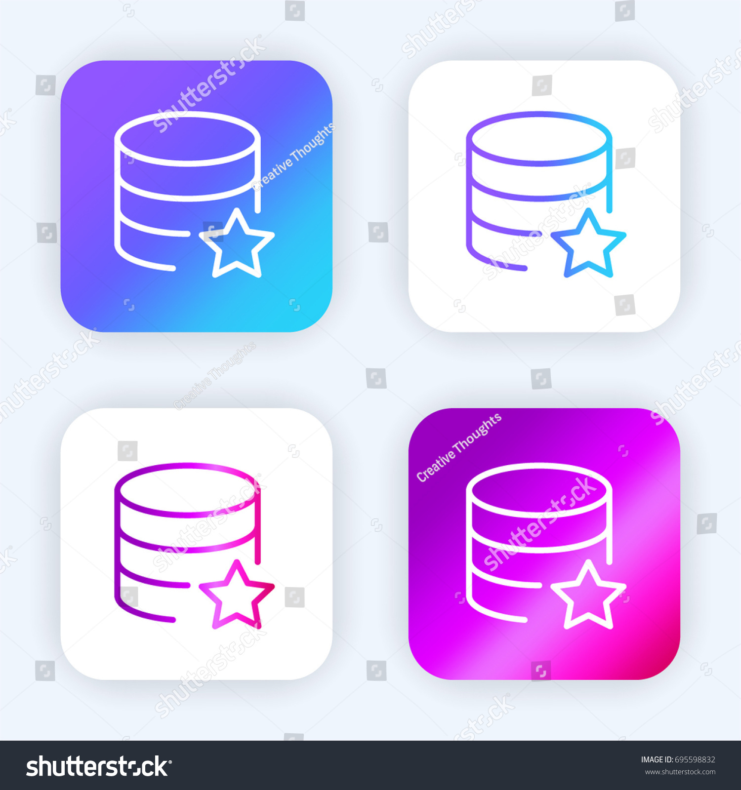 Database Bright Purple Blue Gradient App Stock Vector (Royalty Free ...
