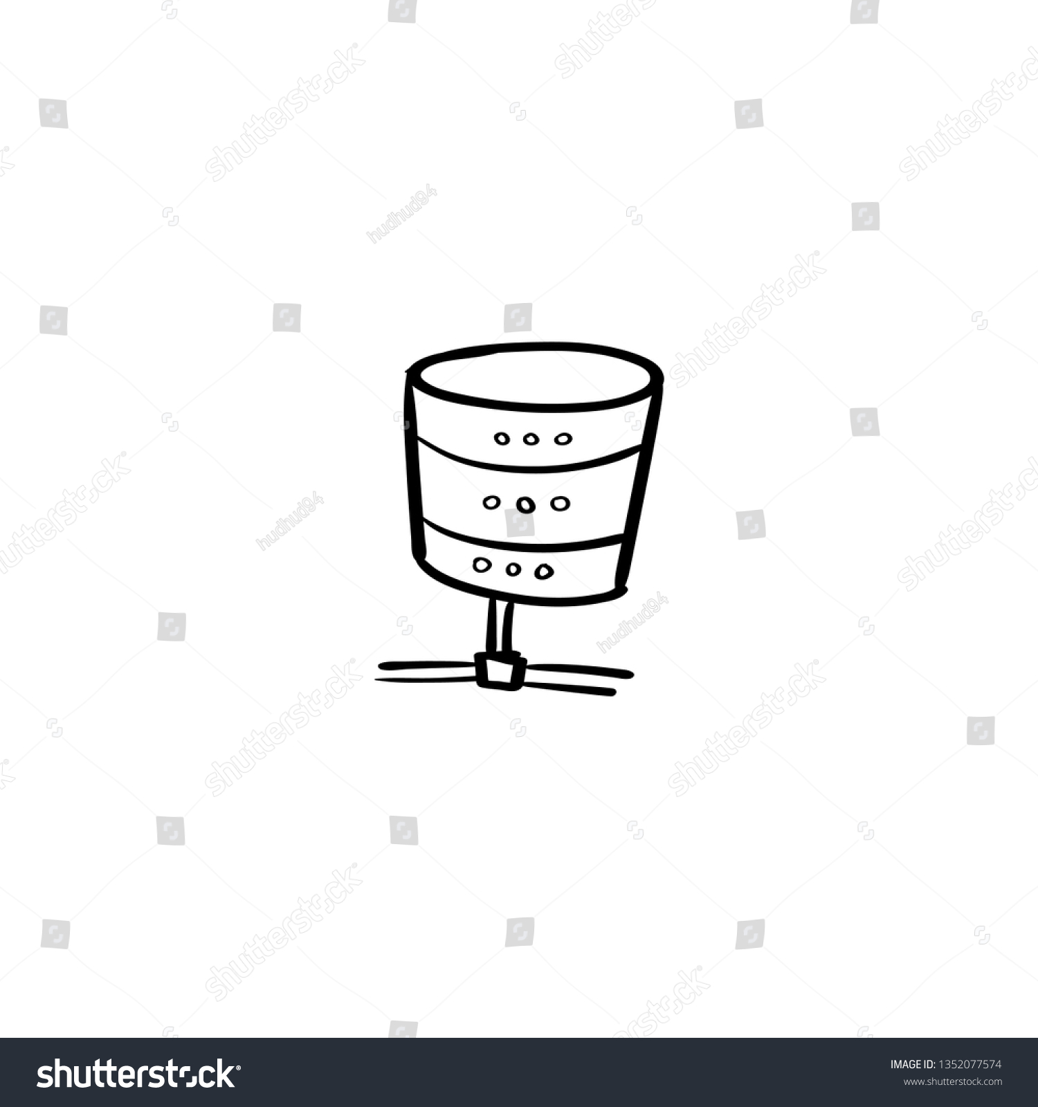 Database Doodle Icon Vector Drawing Stock Vector (Royalty Free ...