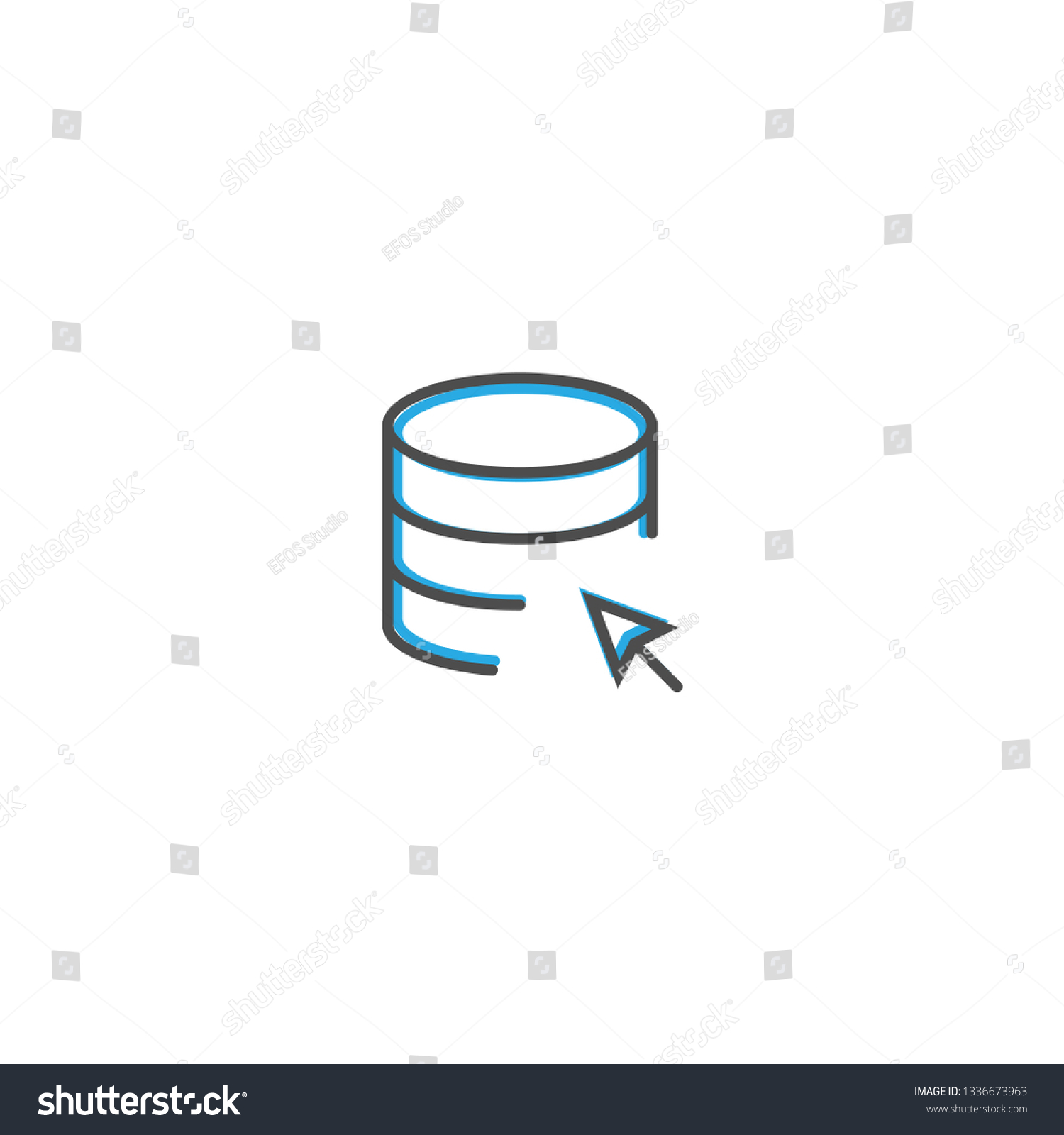 Database Icon Design Interaction Icon Line Stock Vector (Royalty Free ...