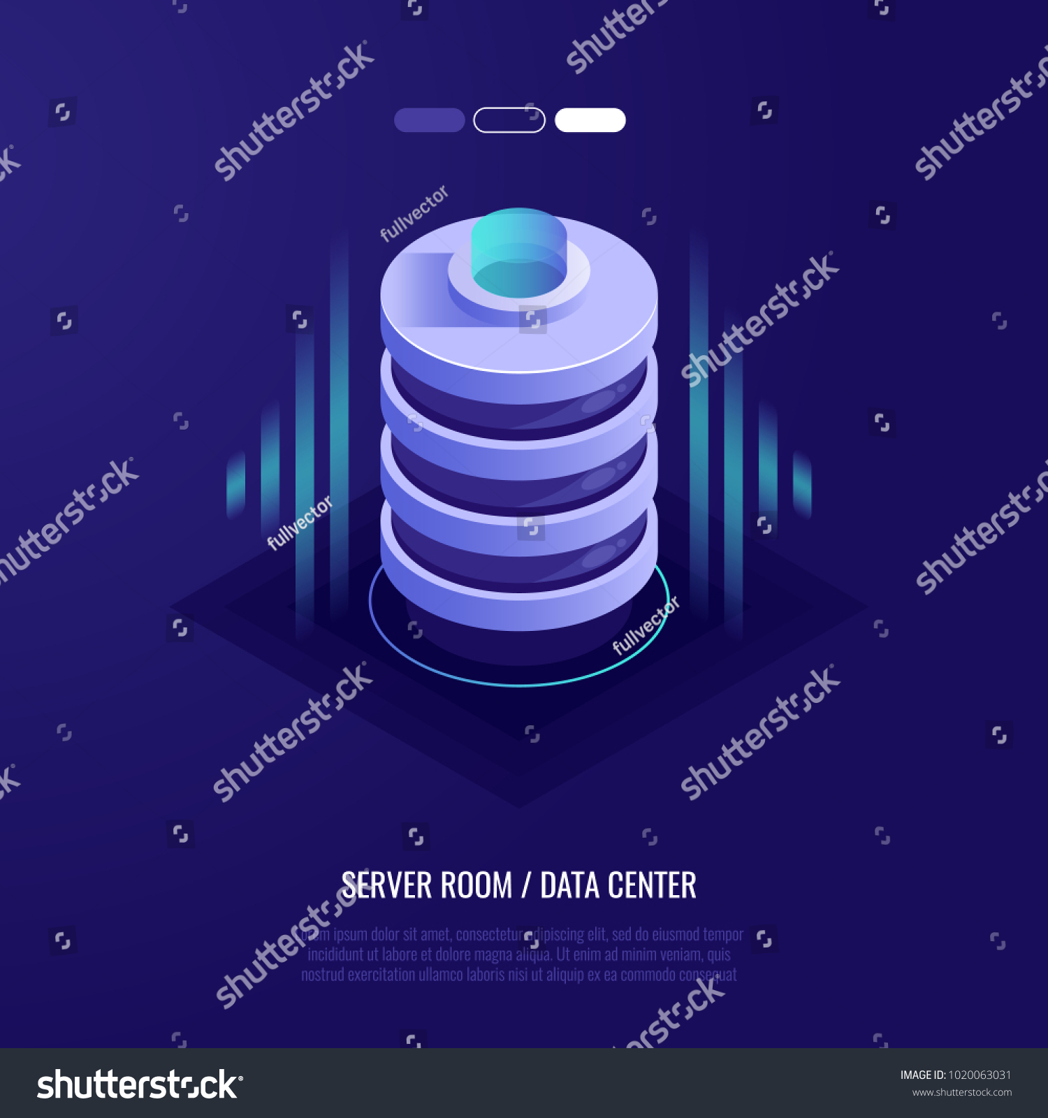 Database Icon Server Rack Concept High Stock Vector (Royalty Free ...