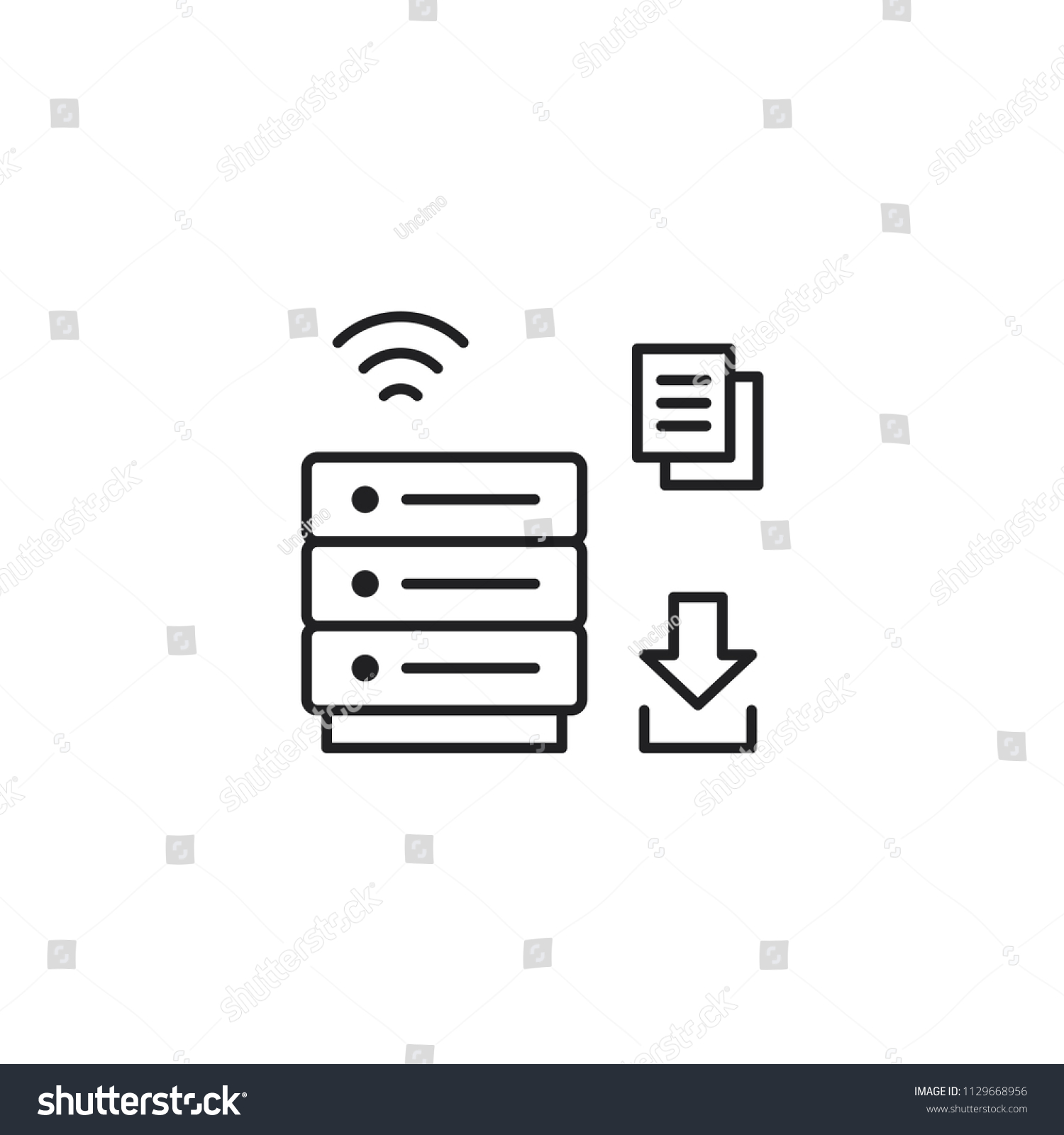 Database Icon Server Symbol Modern Simple Stock Vector (Royalty Free ...