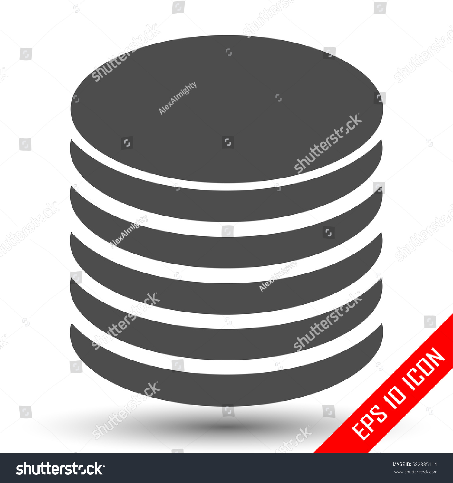 Database Icon Simple Flat Logo Database 库存矢量图（免版税）582385114 | Shutterstock