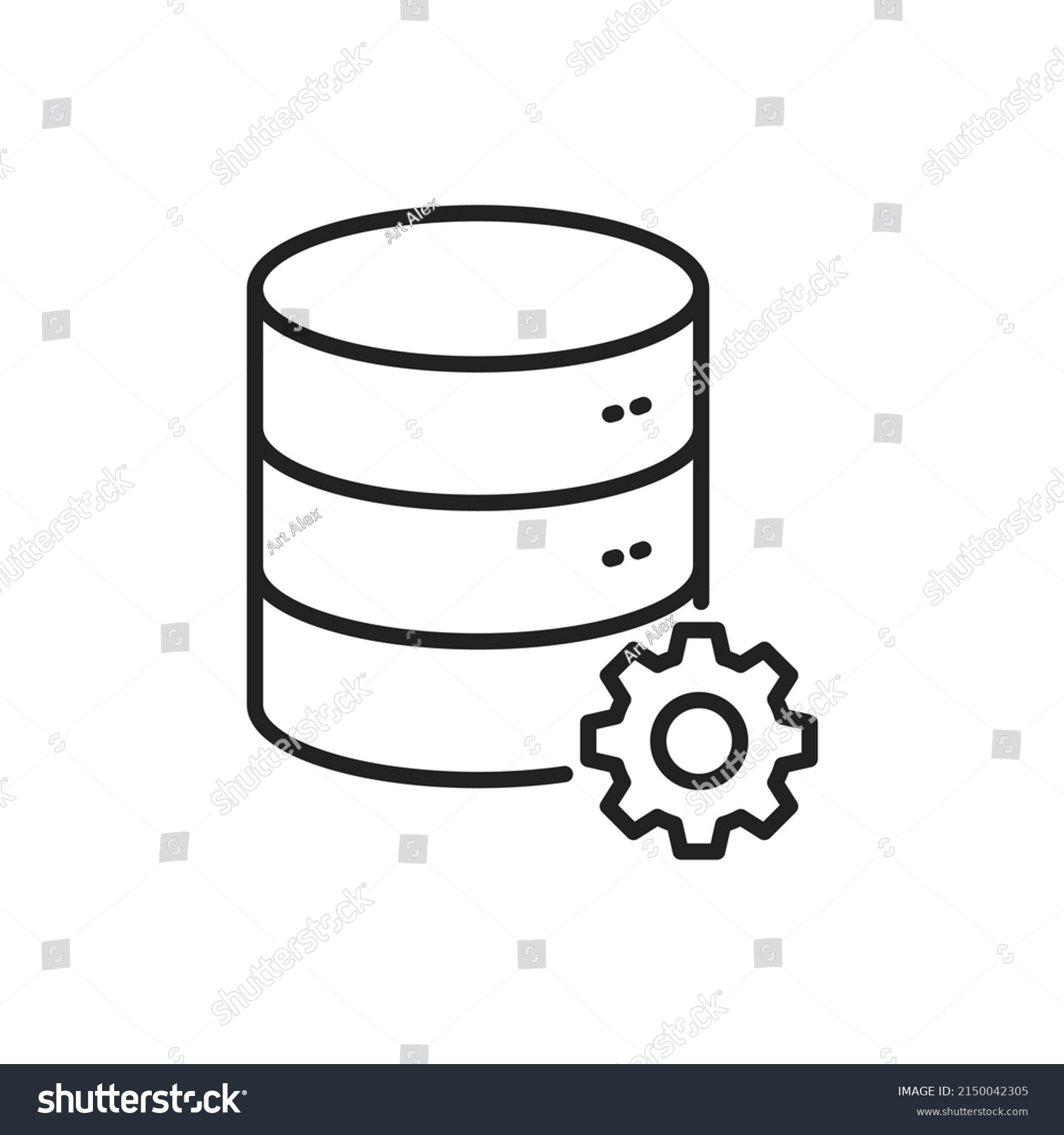 Database Settings Icon High Quality Black Stock Vector (Royalty Free ...