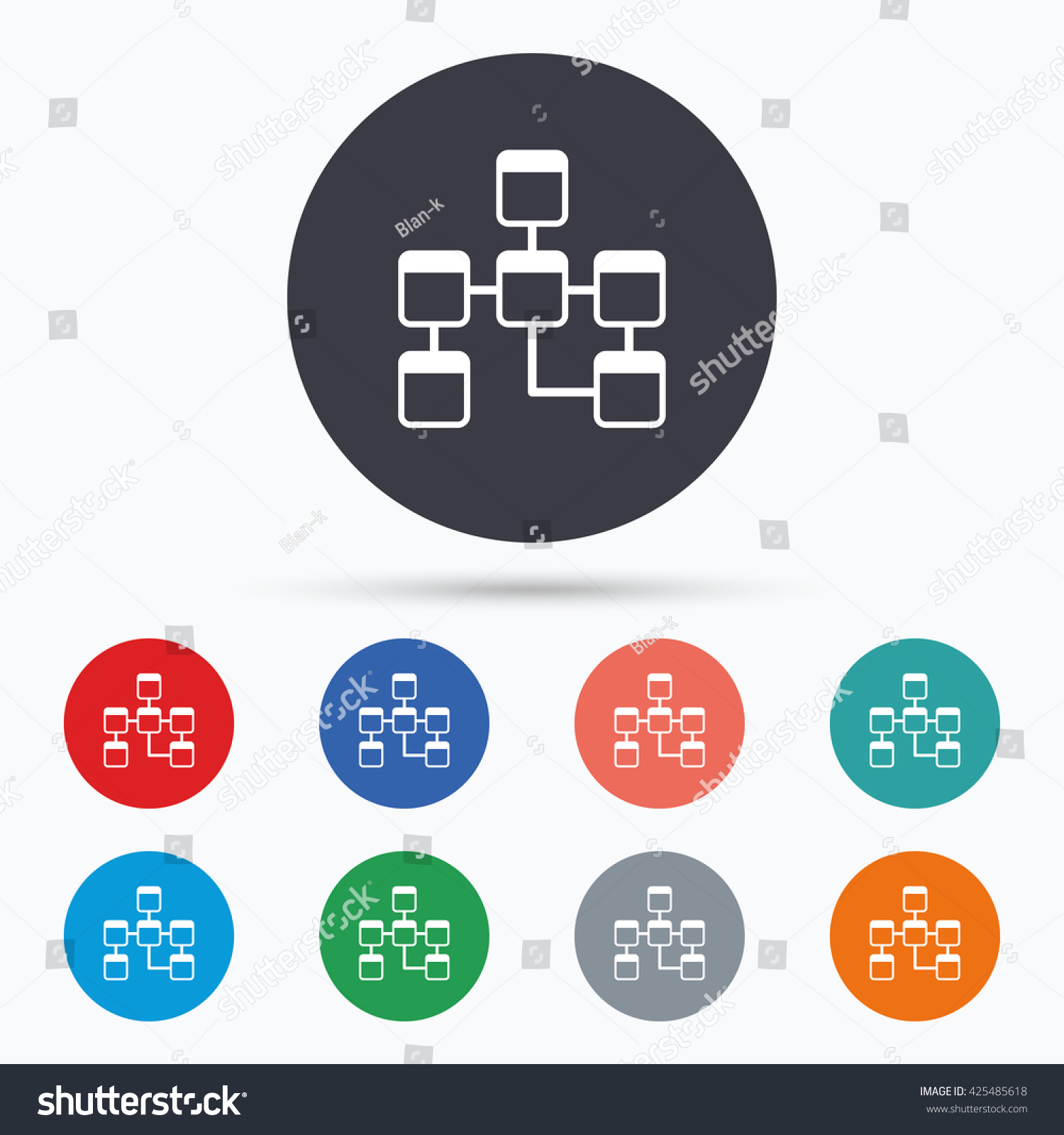 Database Sign Icon Relational Database Schema Stock Vector (royalty