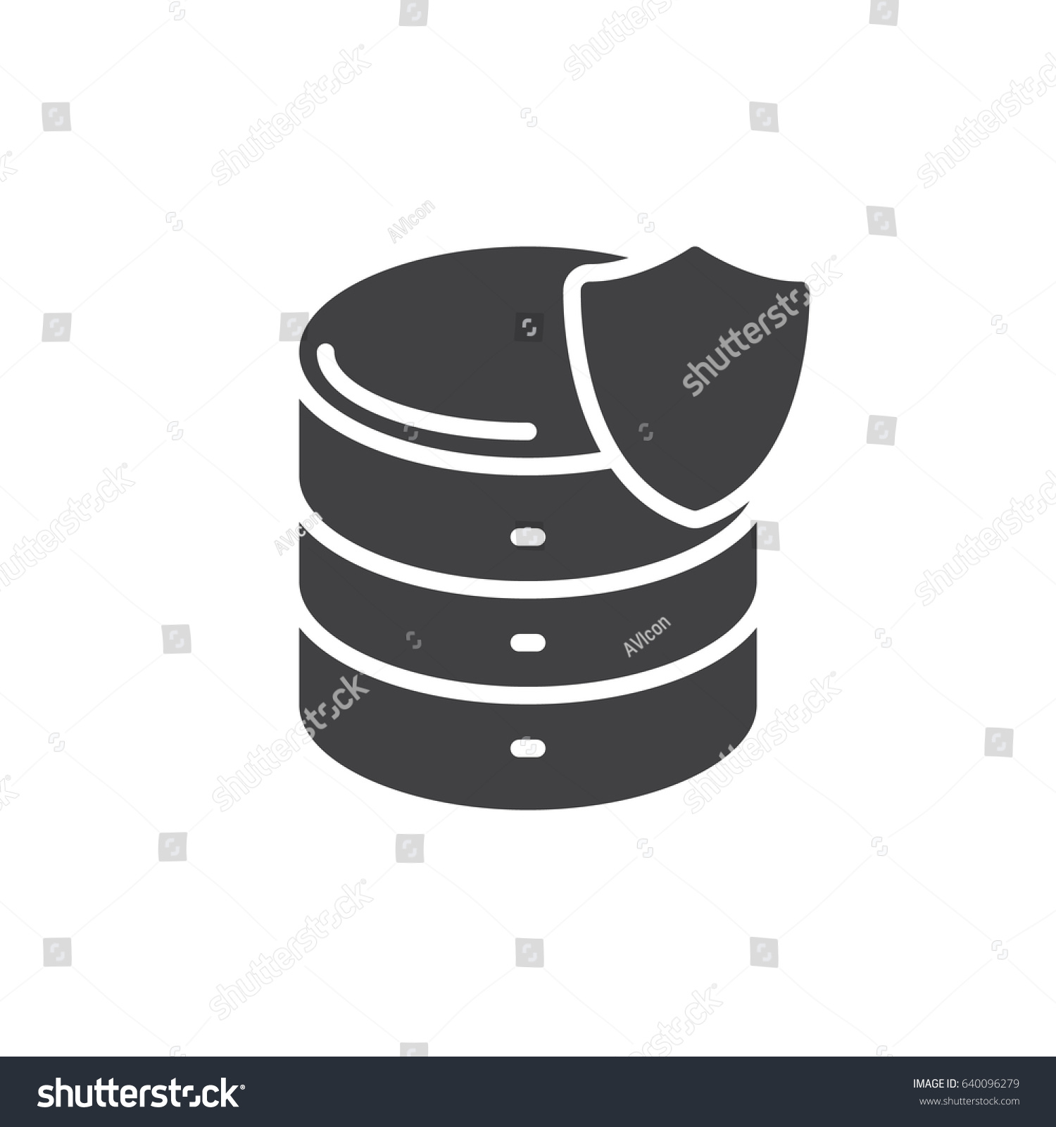 Database Shield Icon Vector Filled Flat Stock Vector (Royalty Free ...