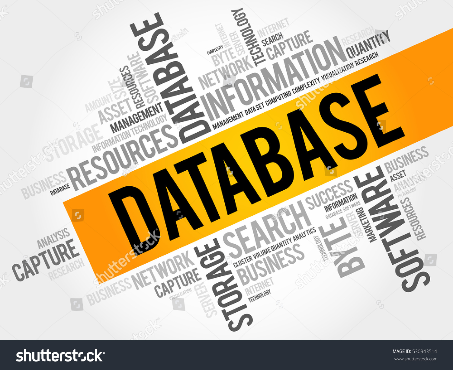 Database Word Cloud Collage Business Concept Stock Vector (Royalty Free ...