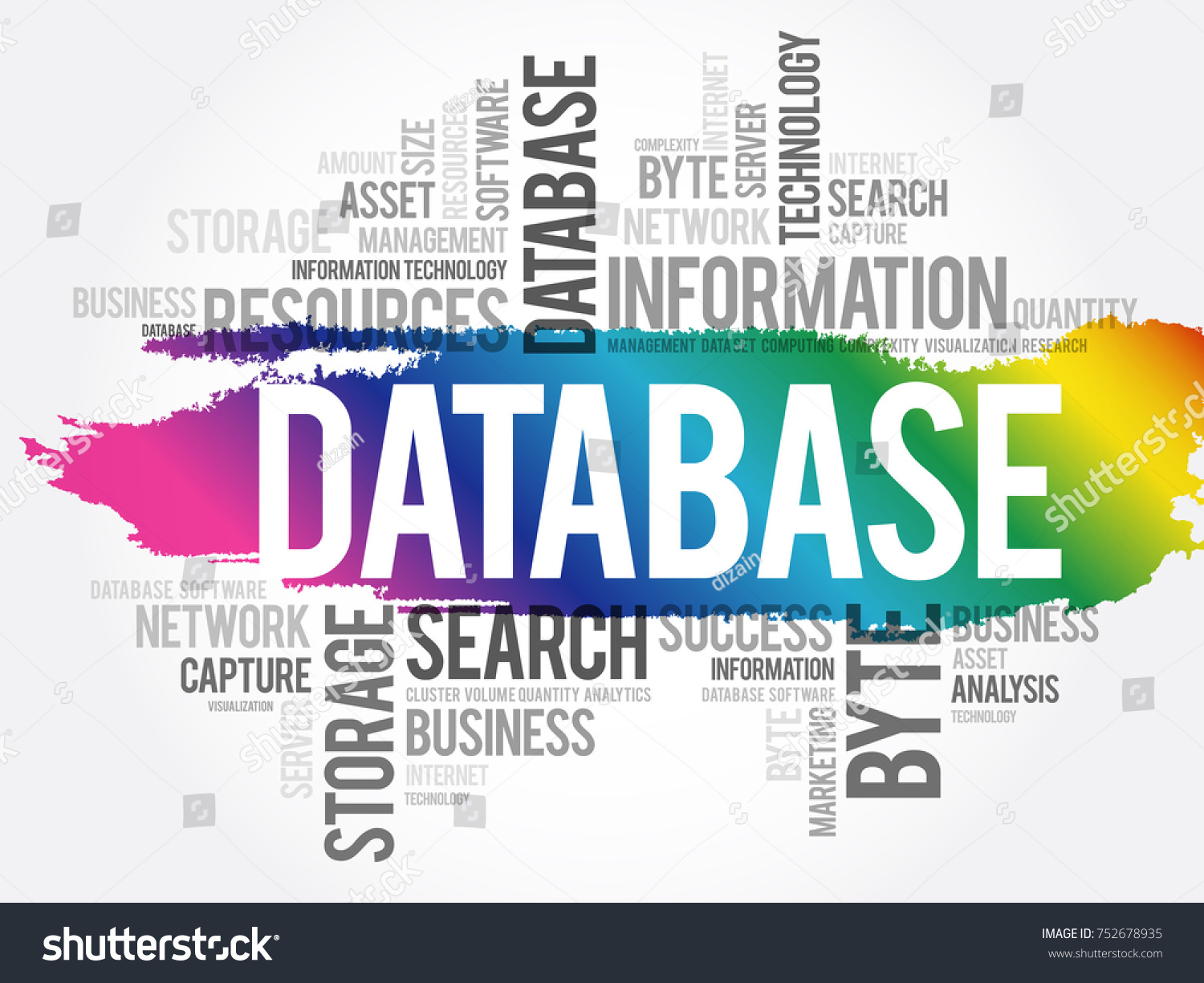 Database Word Cloud Collage Business Concept Stock Vector (Royalty Free ...