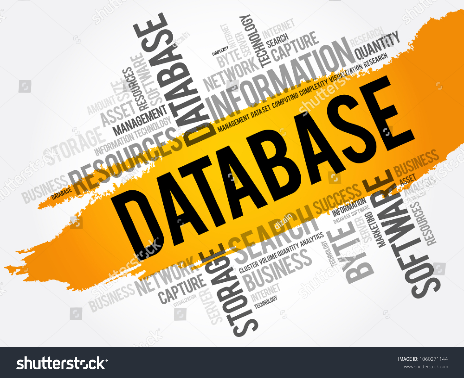 Database Word Cloud Collage Technology Concept Stock Vector (Royalty ...