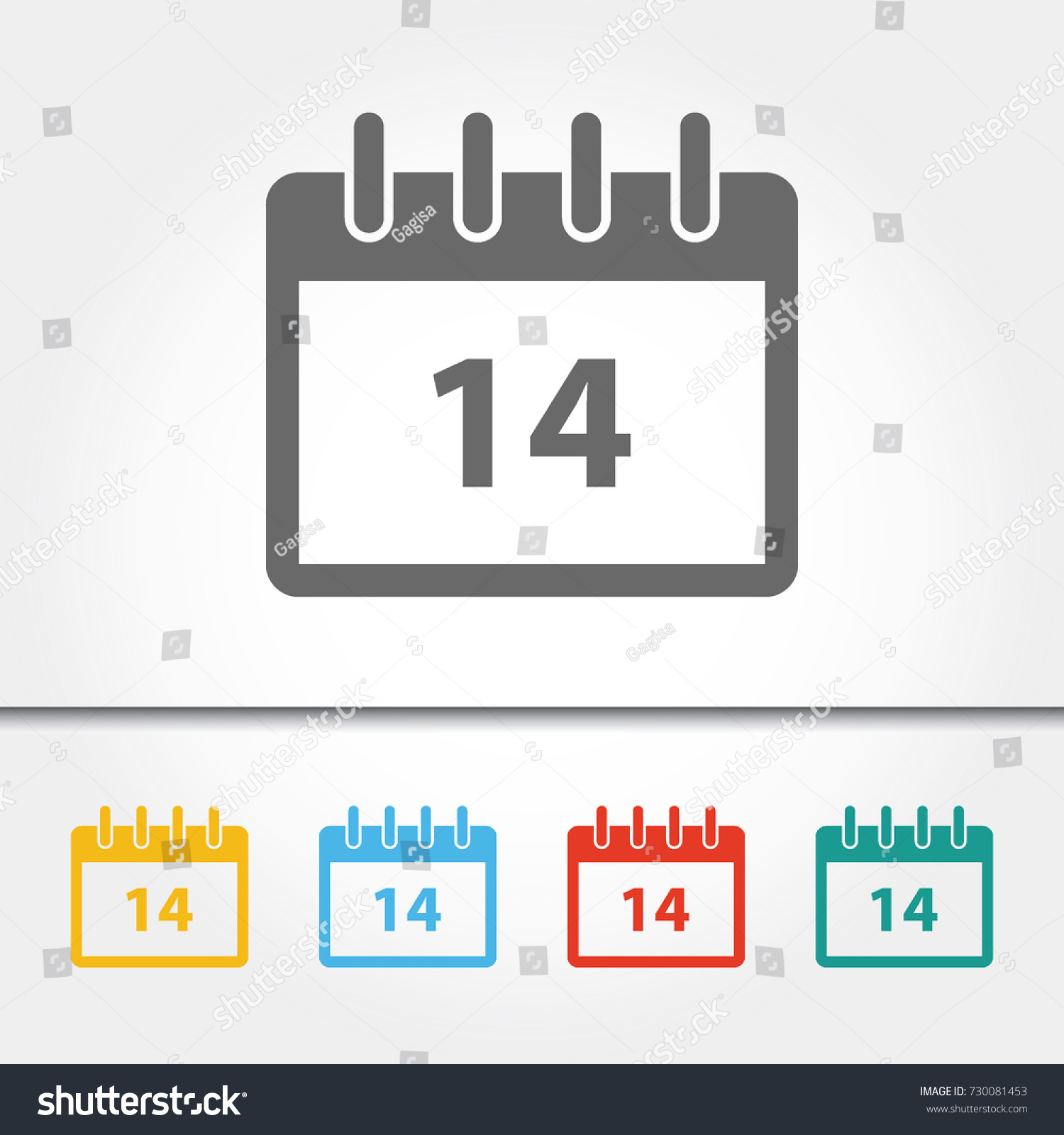 Date Calendar Single Icon Vector Illustration Stock Vector (Royalty ...