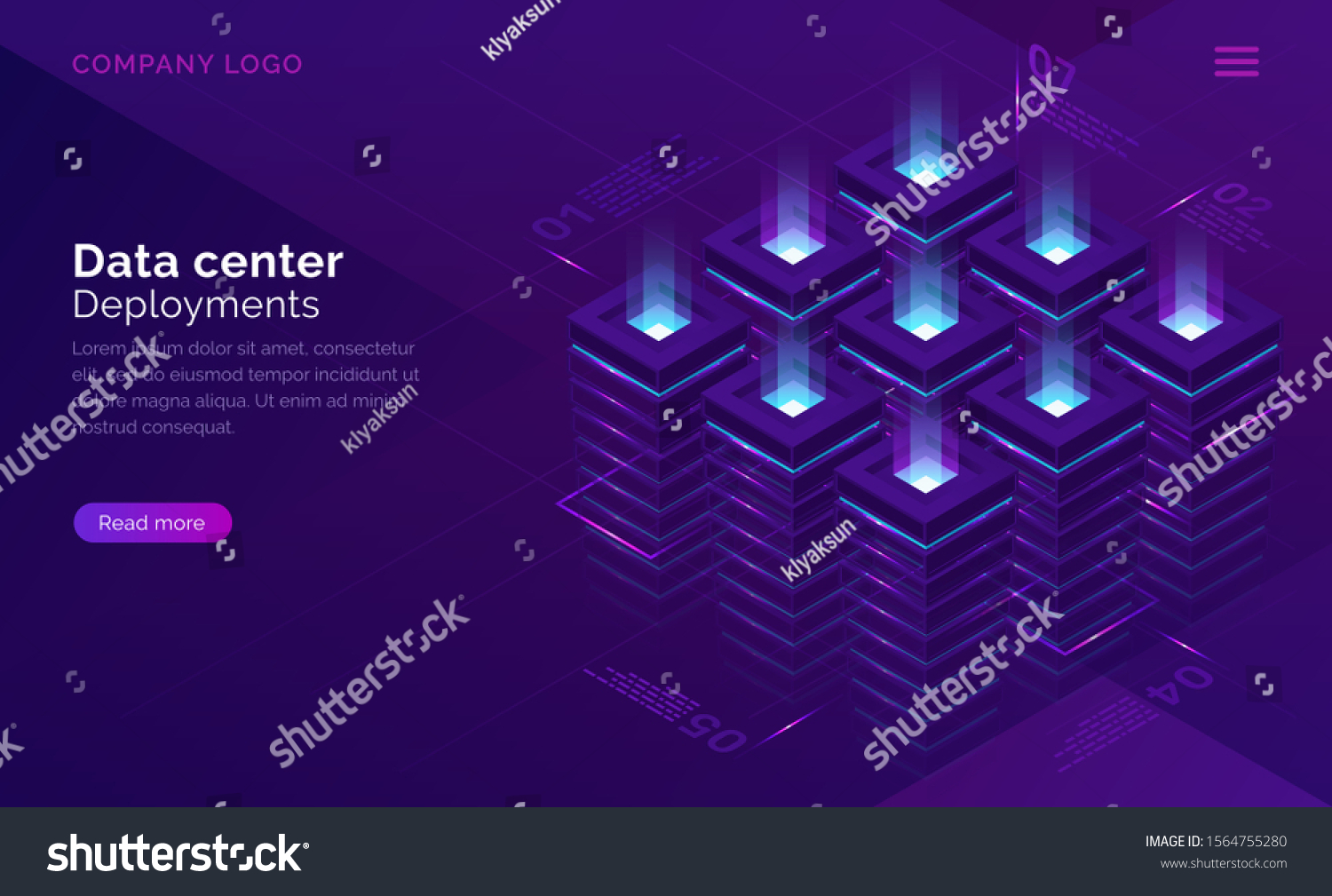 Date Center Isometric Concept Vector Server Stock Vector (Royalty Free ...