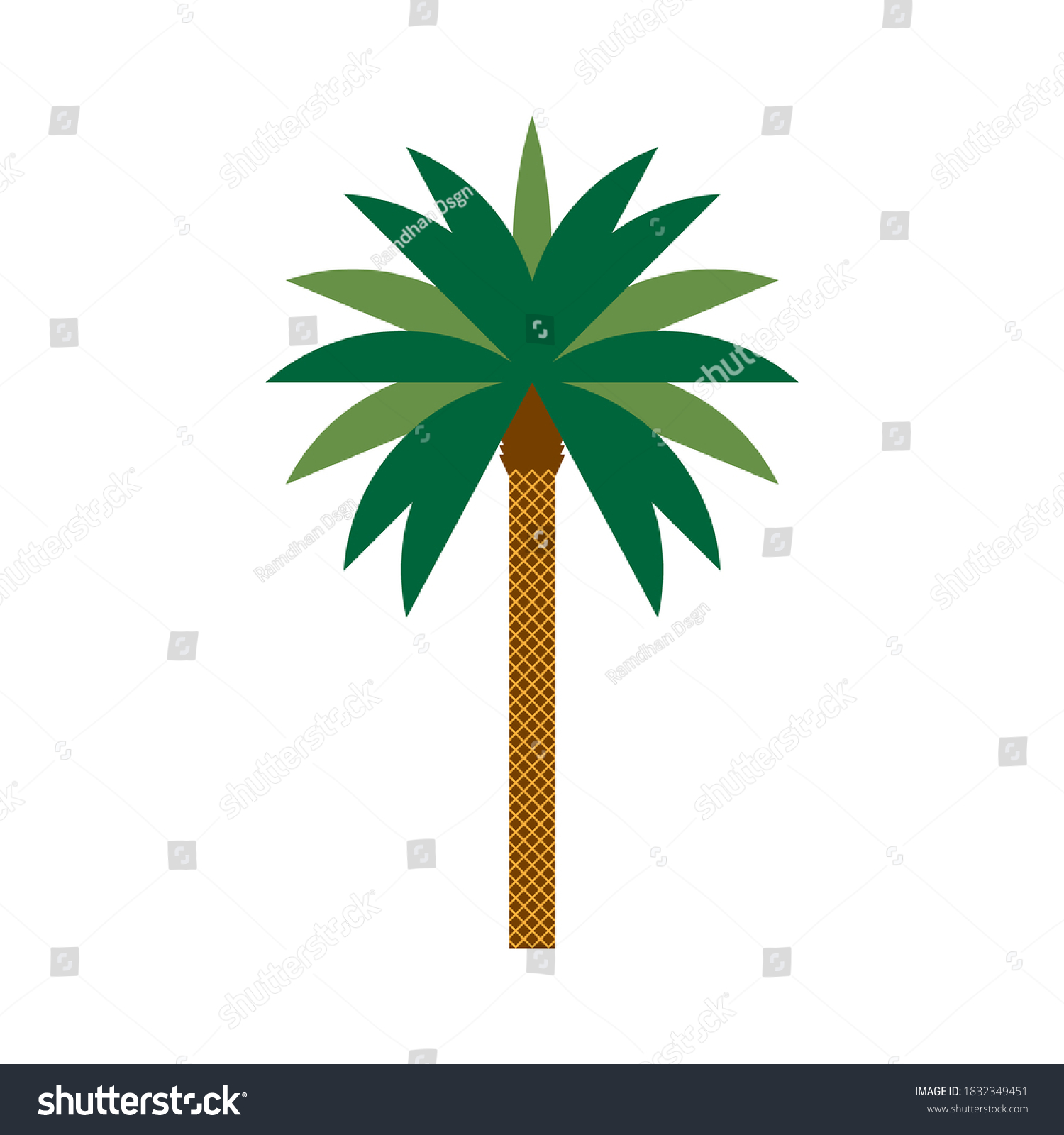 Date Palm Vector Graphic Illustration Stock Vector (Royalty Free ...