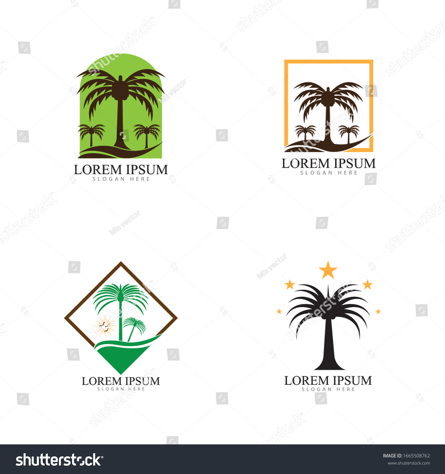 Date Tree Icon Vector Illustration Logo Stock Vector (Royalty Free ...