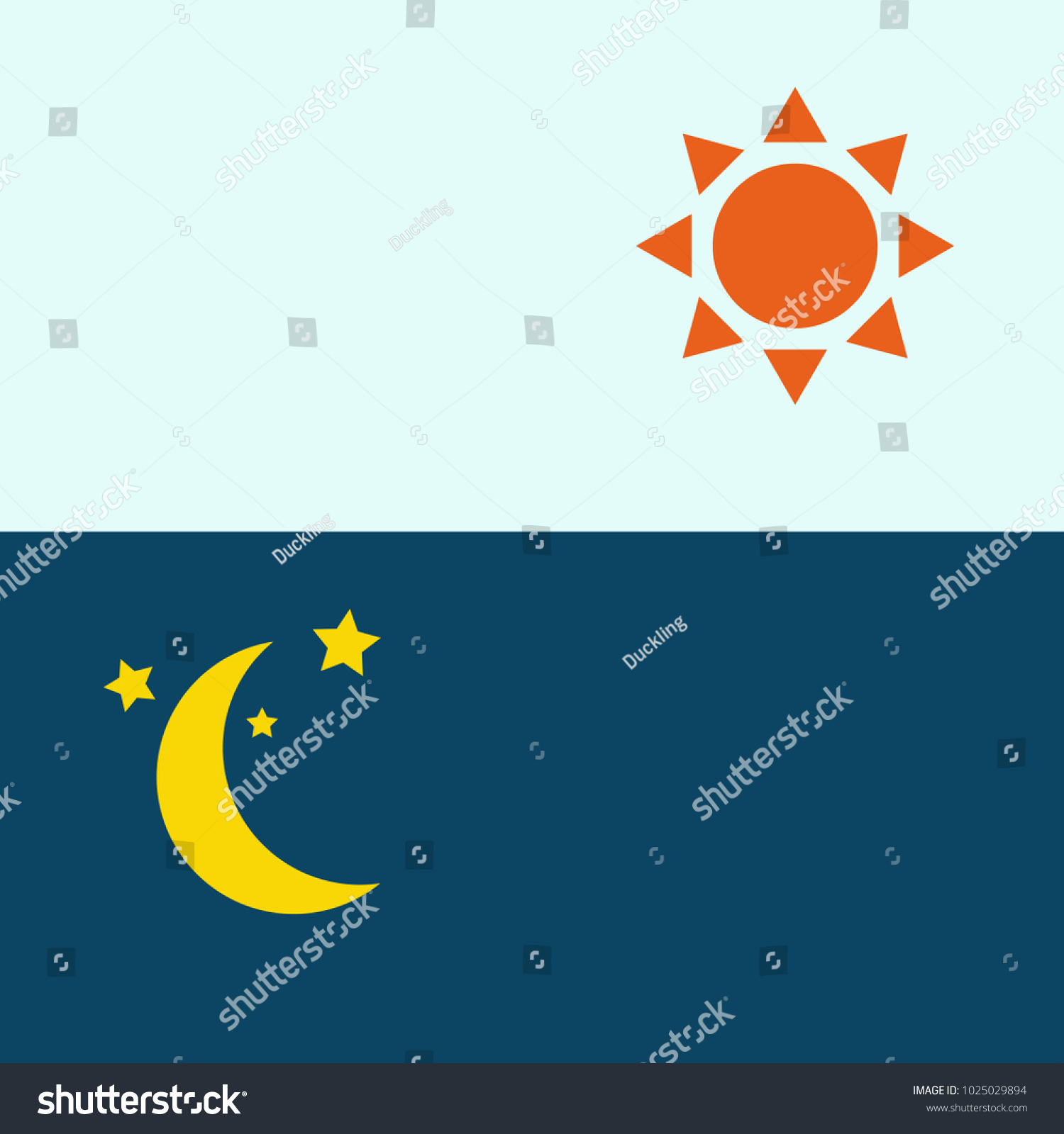 Day Night Stock Vector (Royalty Free) 1025029894