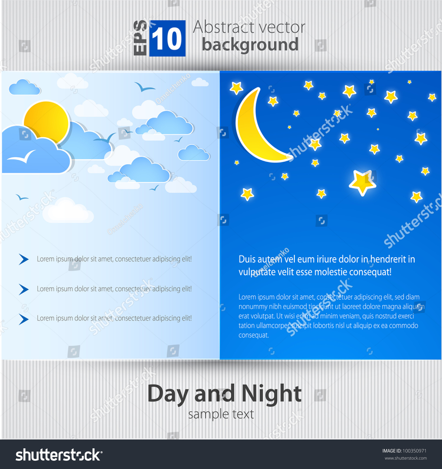 Day Night Vector Background: เวกเตอร์สต็อก (ปลอดค่าลิขสิทธิ์) 100350971