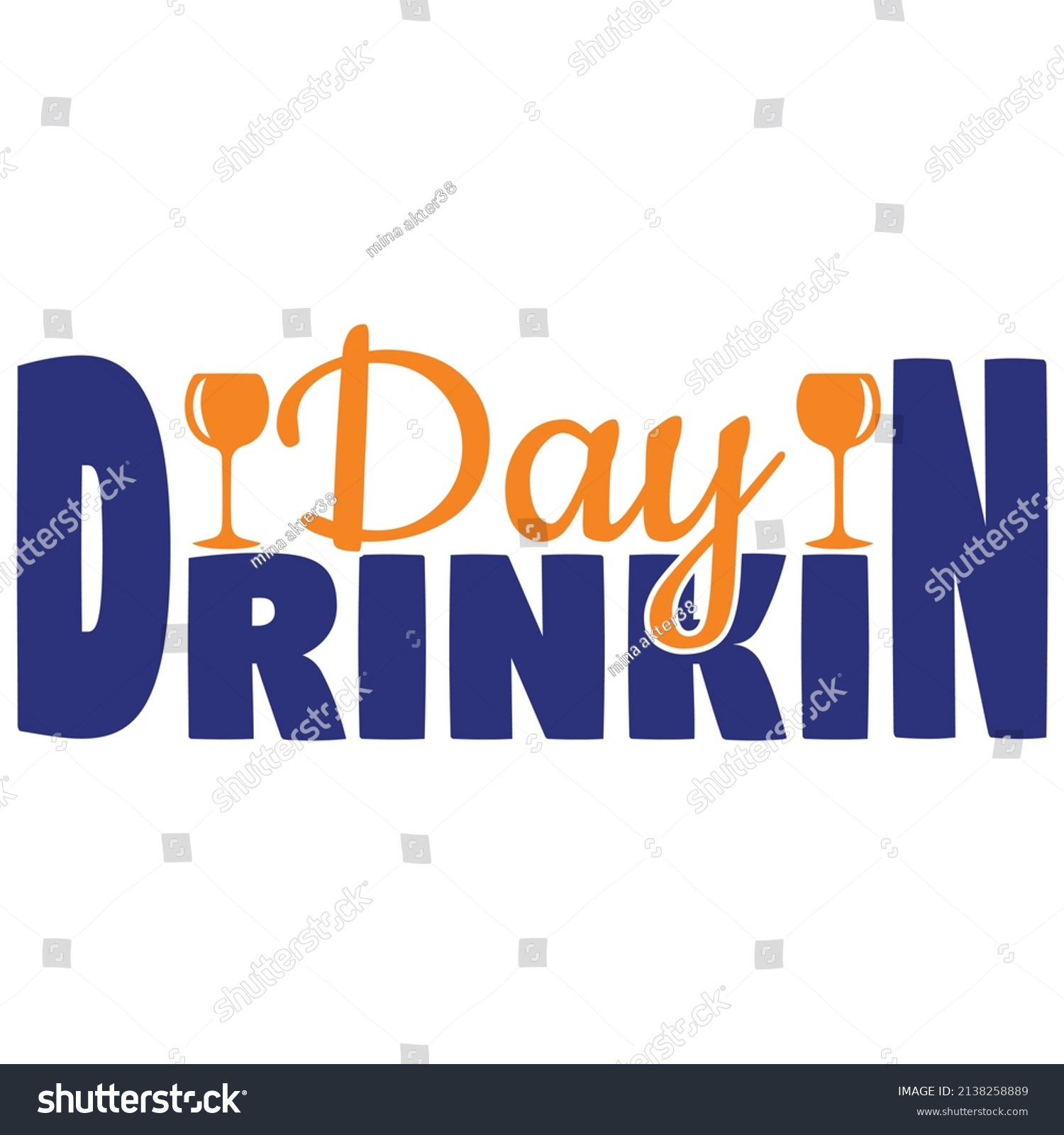 Day Drinkingt Shirt Design Vector File Stock Vector (Royalty Free ...