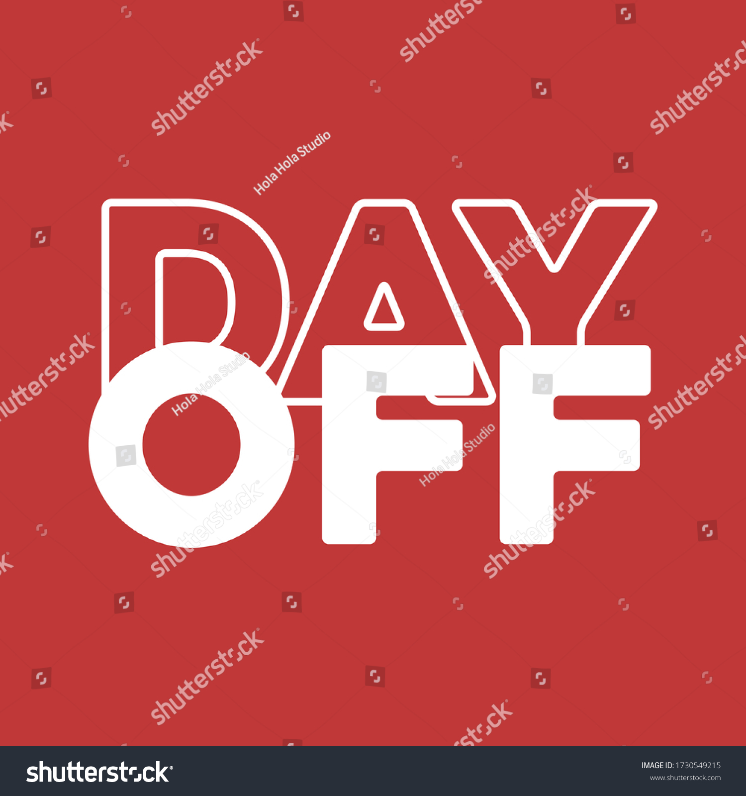 Day Off Vector Text Slogan Print Stock Vector (Royalty Free) 1730549215 ...