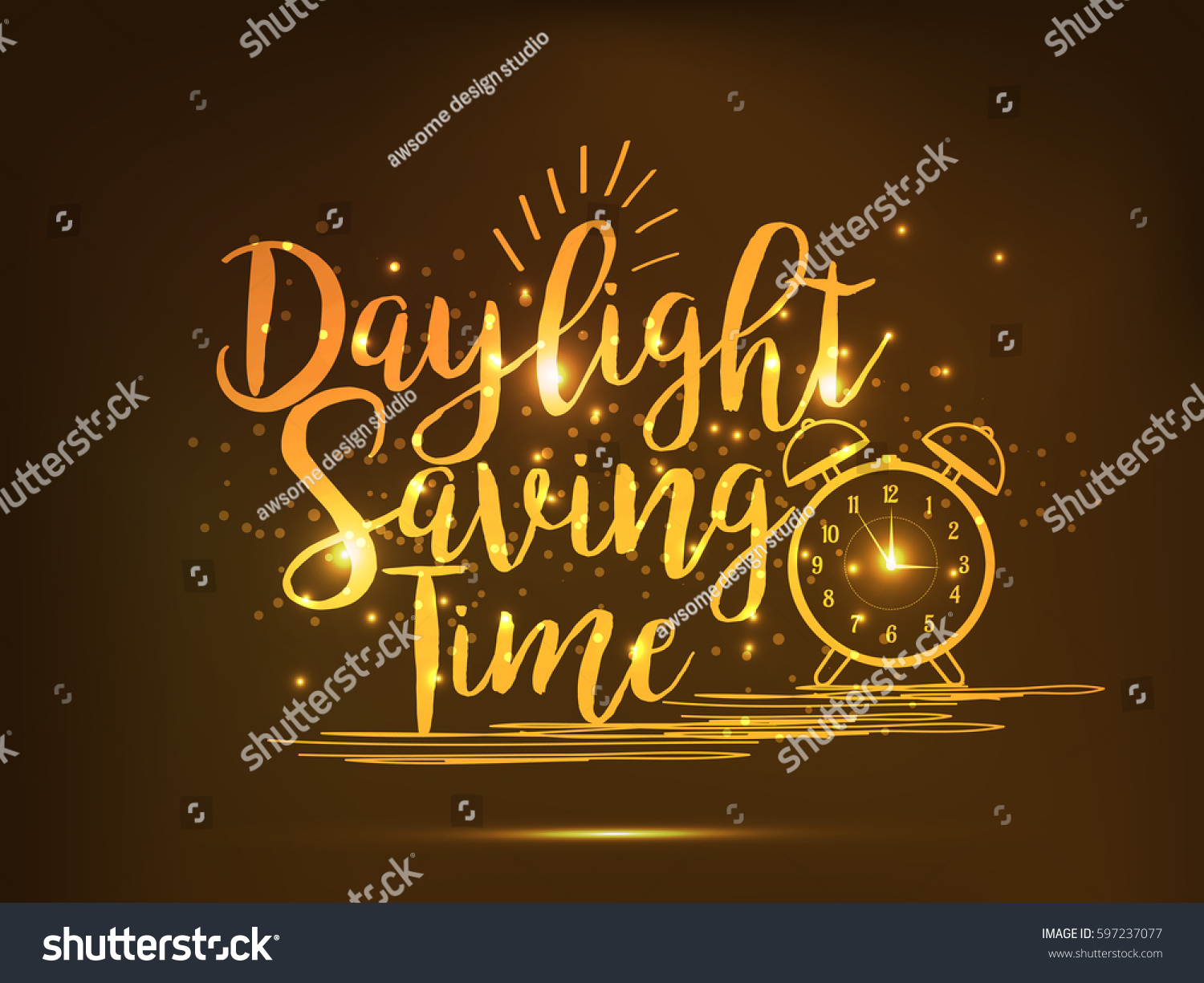 Daylight Saving Time Poster Banner Background Stock Vector (Royalty ...